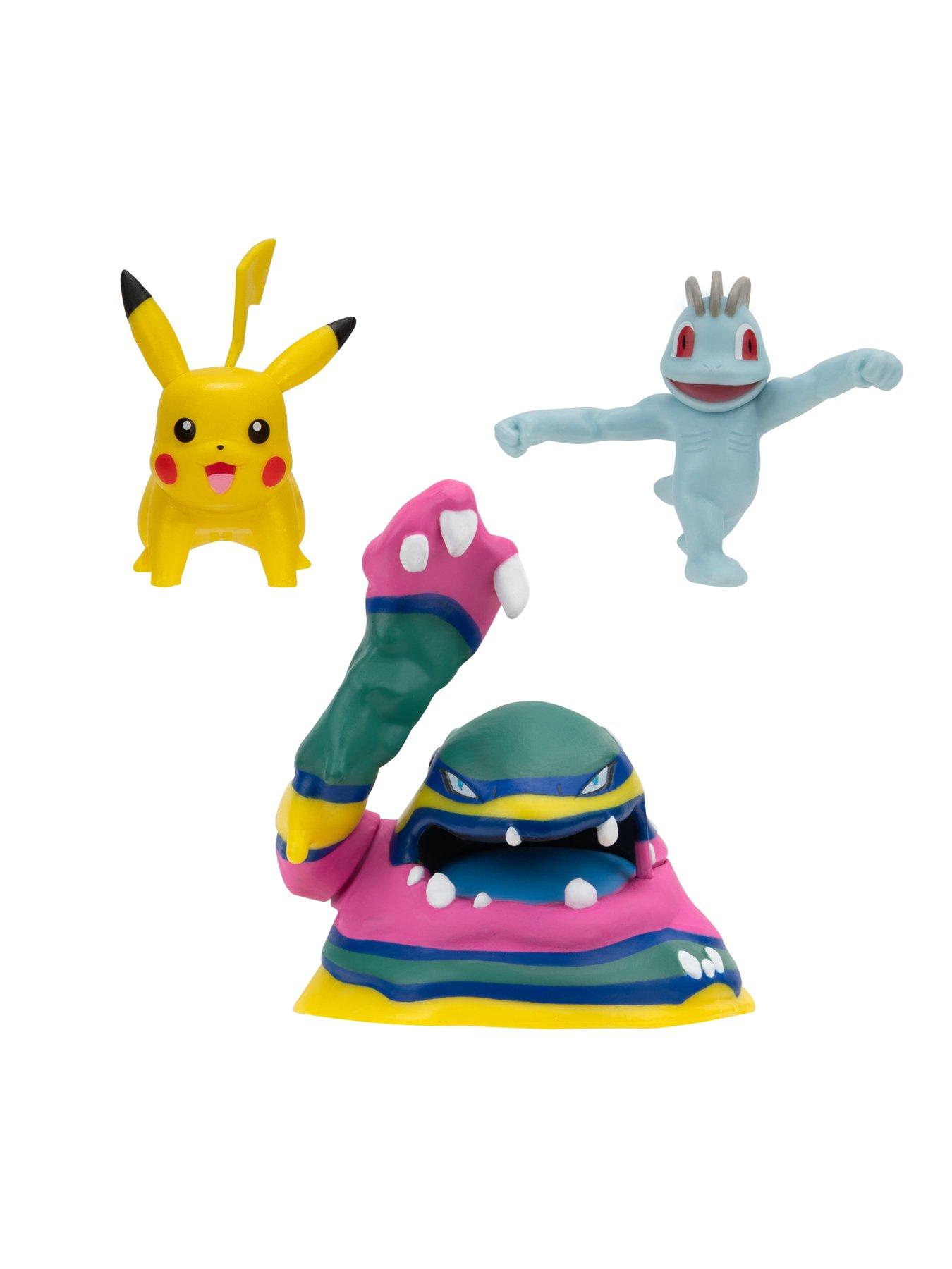 Pokemon Battle Figure 3 Pack - Features 2-Inch Pikachu and Machop and 3 ...