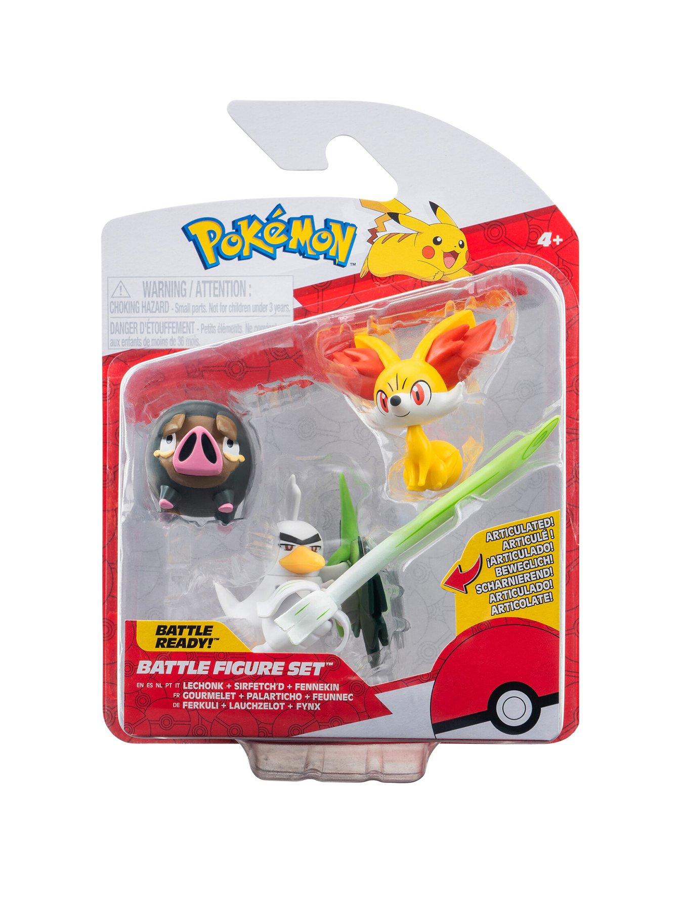 Pokemon Battle Figure 3 Pack - Features 2-Inch Fennekin and Lechonk and ...