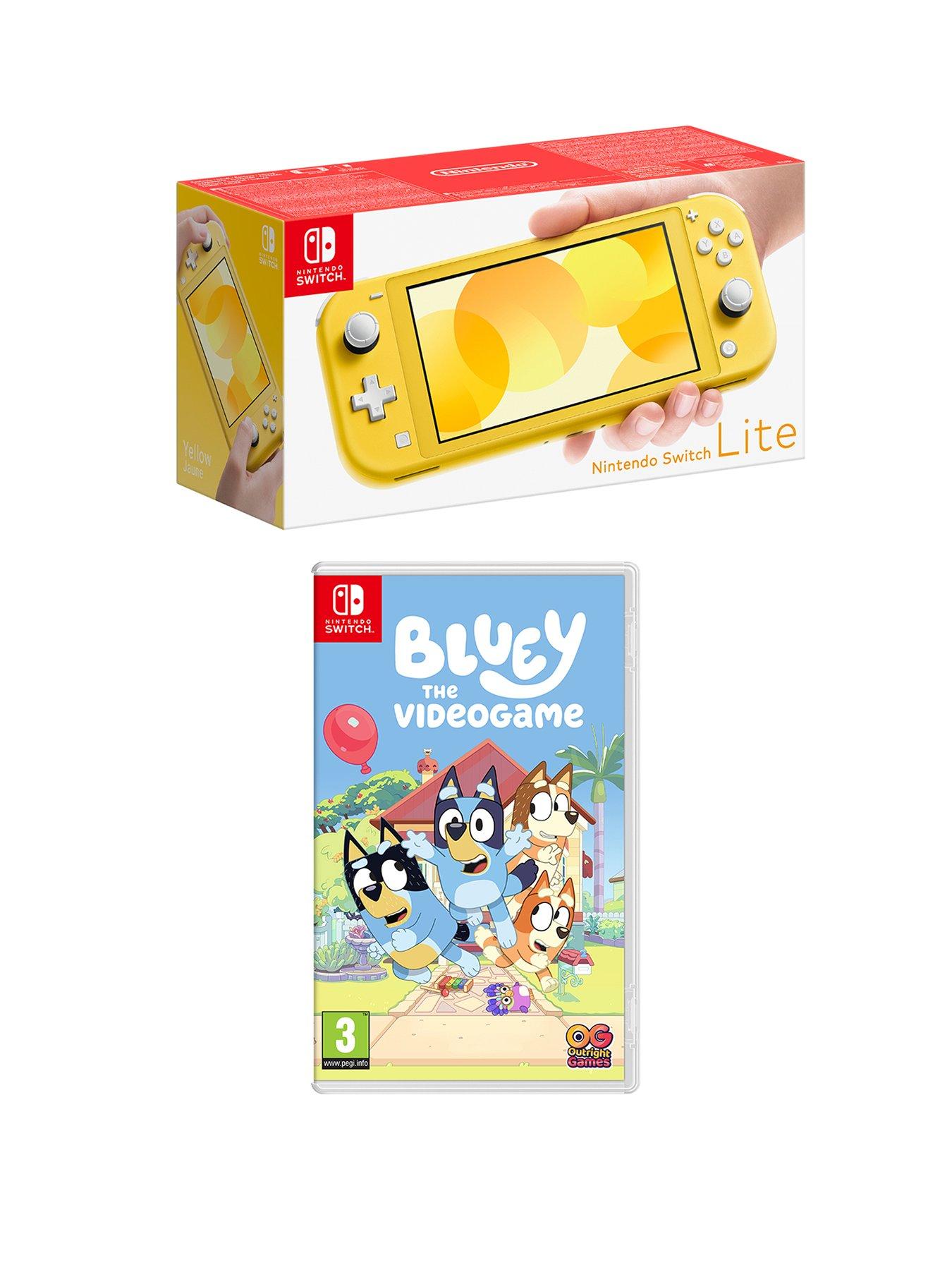 Nintendo Switch Lite Yellow Console with & Bluey: The Videogame Switch ...
