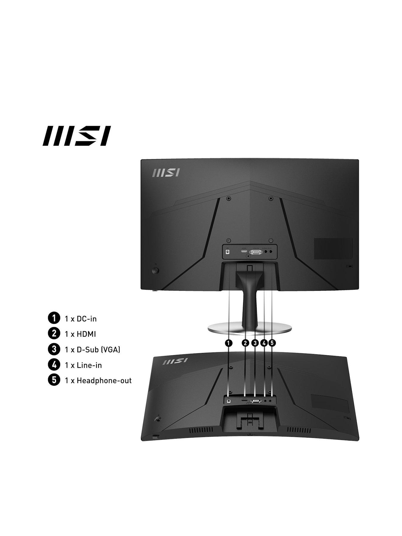 MSI PRO MP2422C 23.6 Inch, FHD, 100Hz, AMD Freesync Curved Monitor with ...