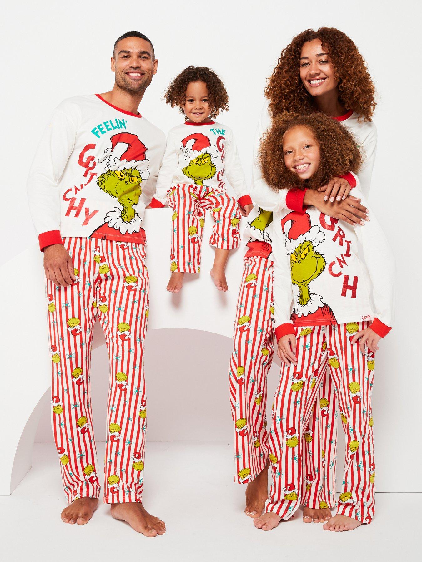 The Grinch Unisex Kids Grinch Family Christmas Pyjamas Multi littlewoods