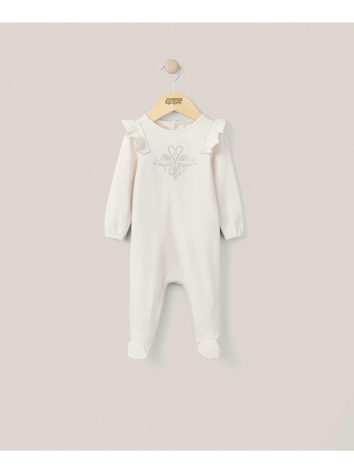 Mamas & Papas Baby Girls Frill Eid Sleepsuit - Pink | littlewoods.com