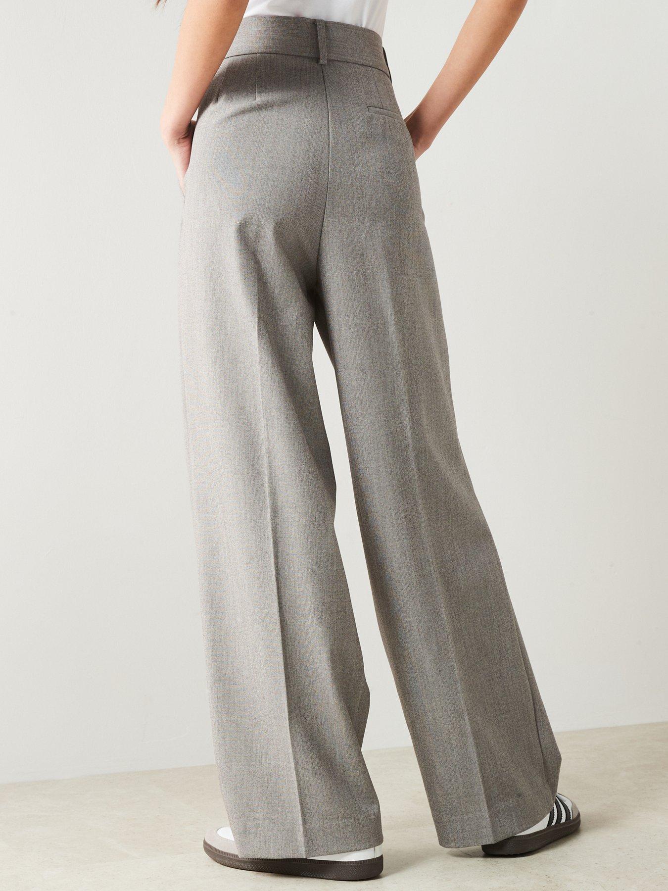 Mango Grey Pleated Suit Trousers | littlewoods.com