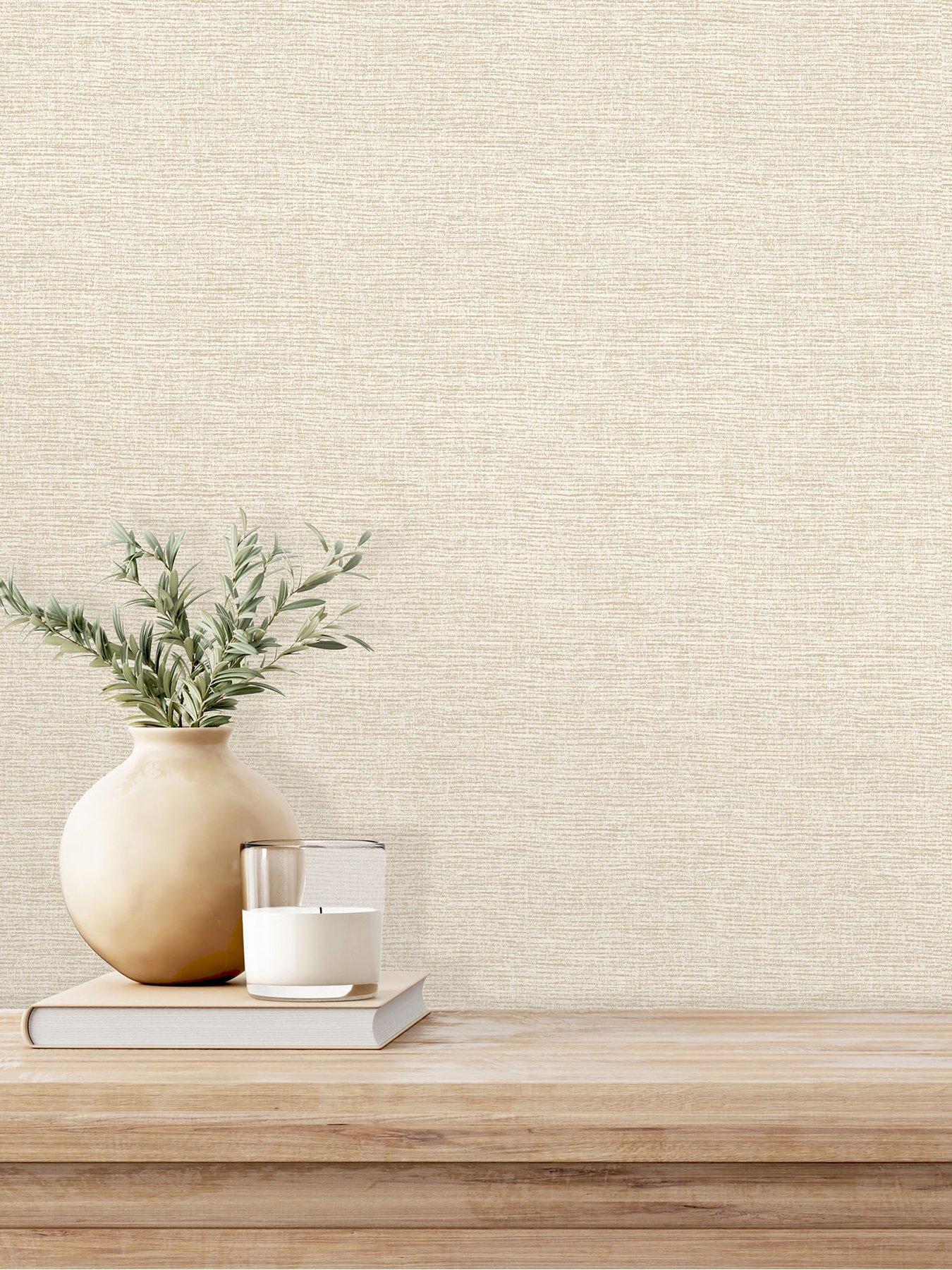 Rasch Linen Neutral Wallpaper | Littlewoods