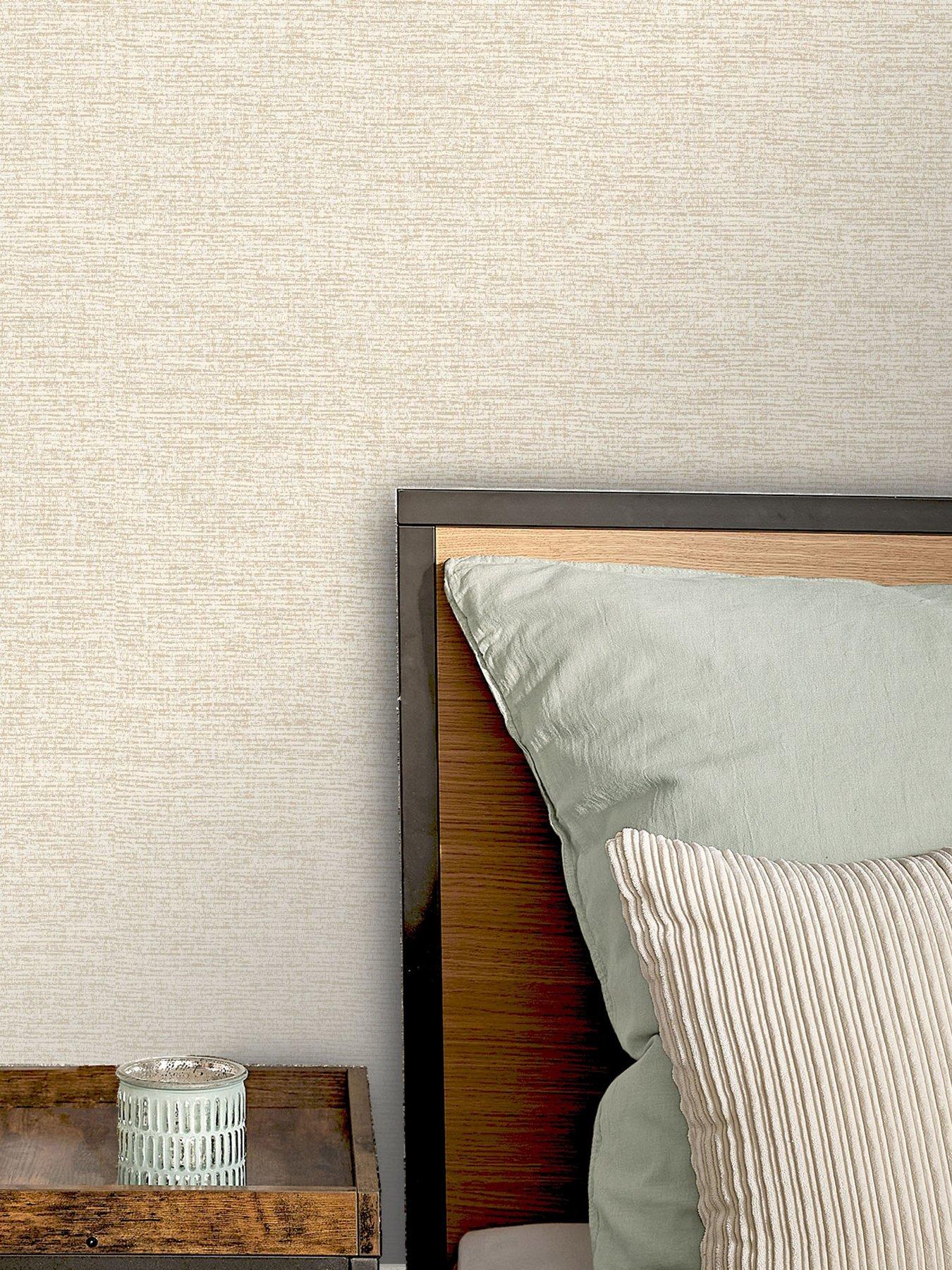 Rasch Linen Neutral Wallpaper | Littlewoods