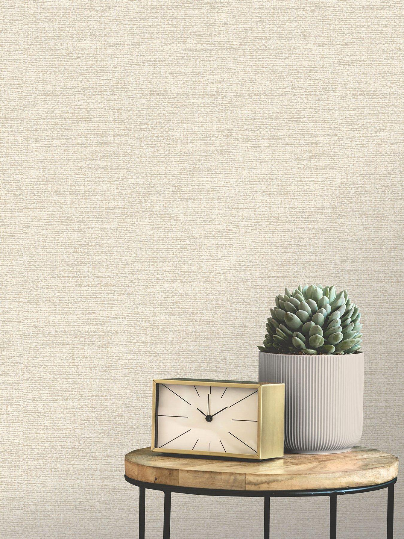 Rasch Linen Neutral Wallpaper | Littlewoods