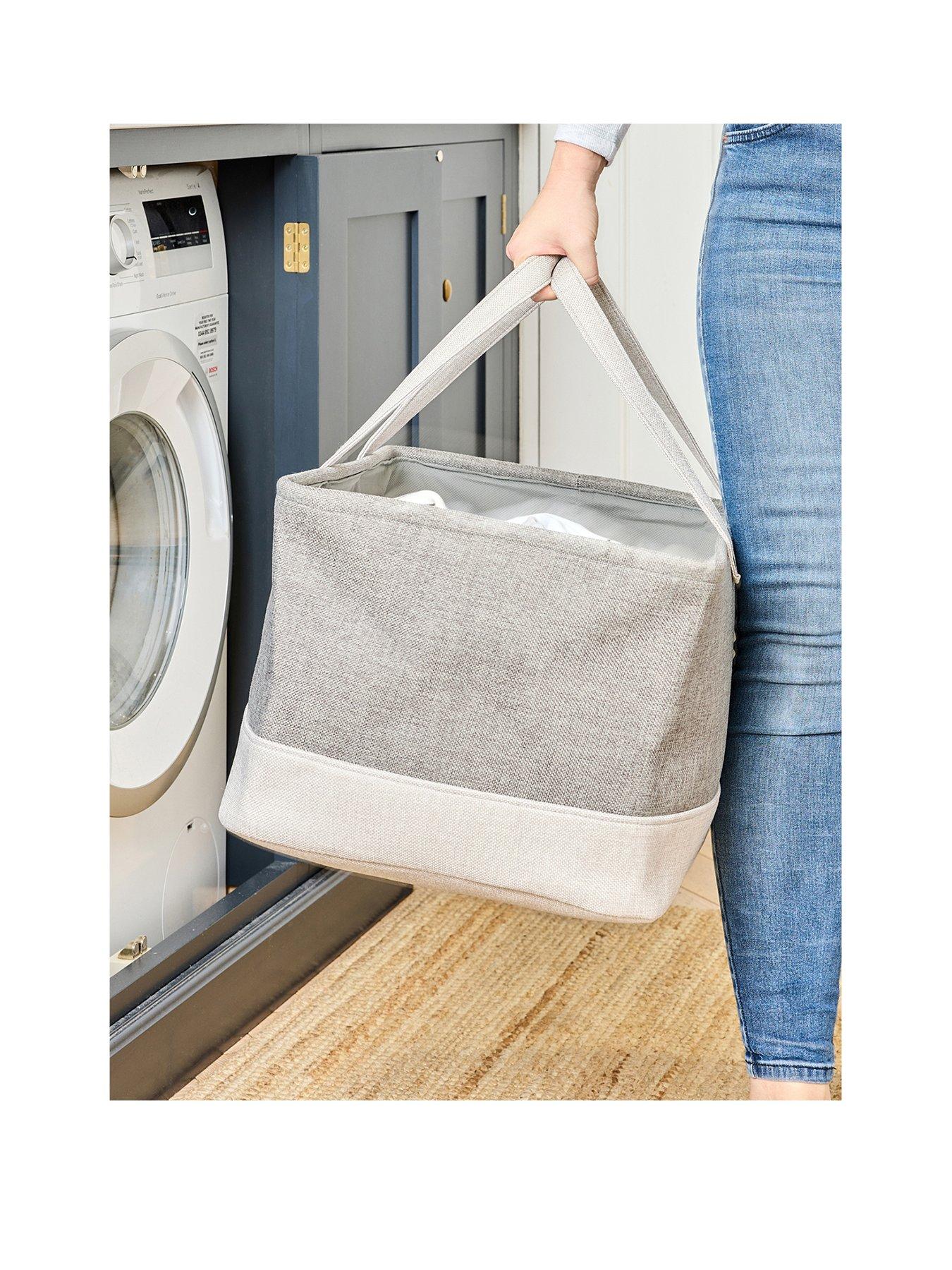 Minky Waterproof Laundry Basket With Handle | Littlewoods