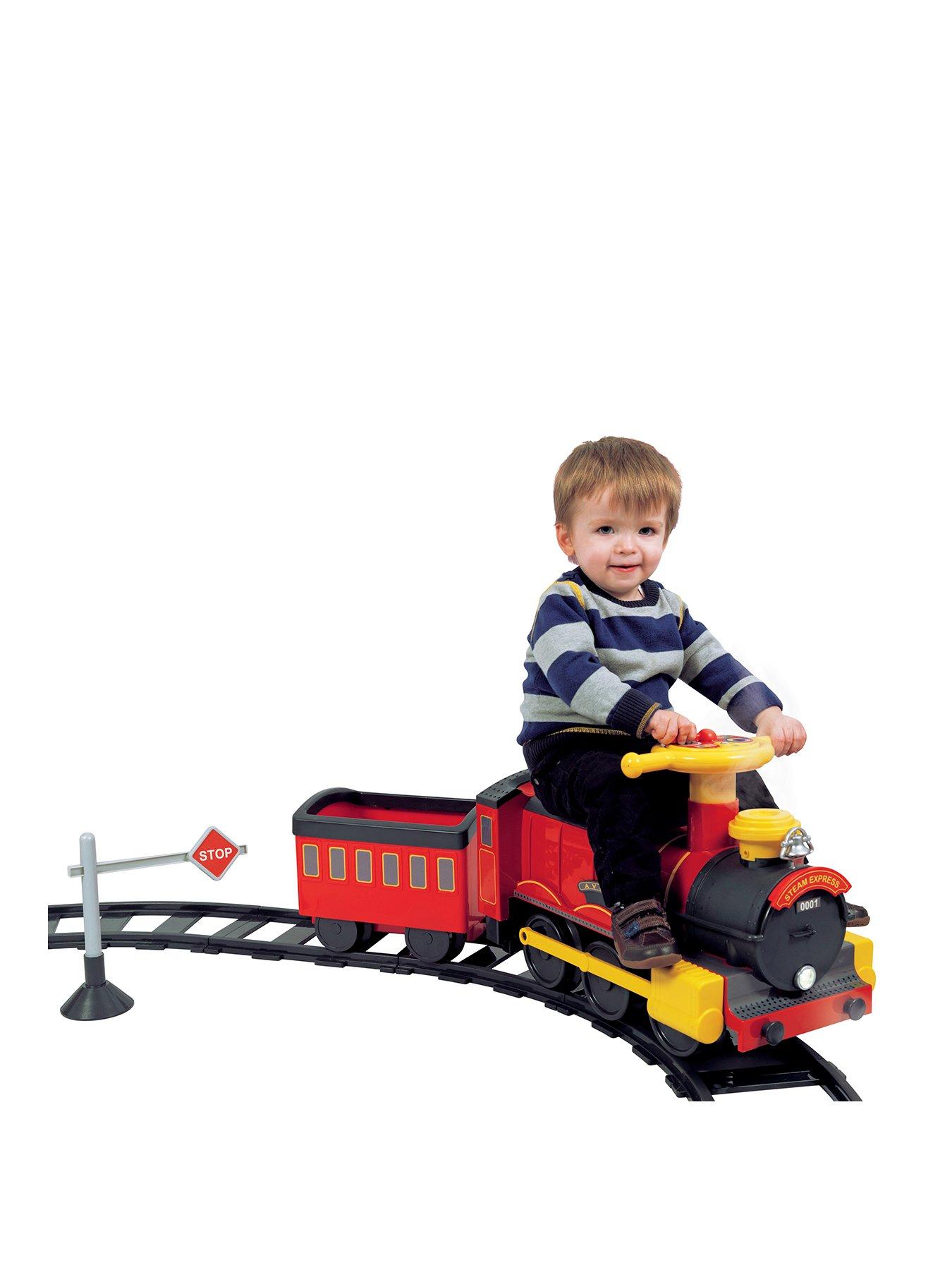 Steam Train 6 Volt with 4 x Straight and 4 x Curved Track Packs ...