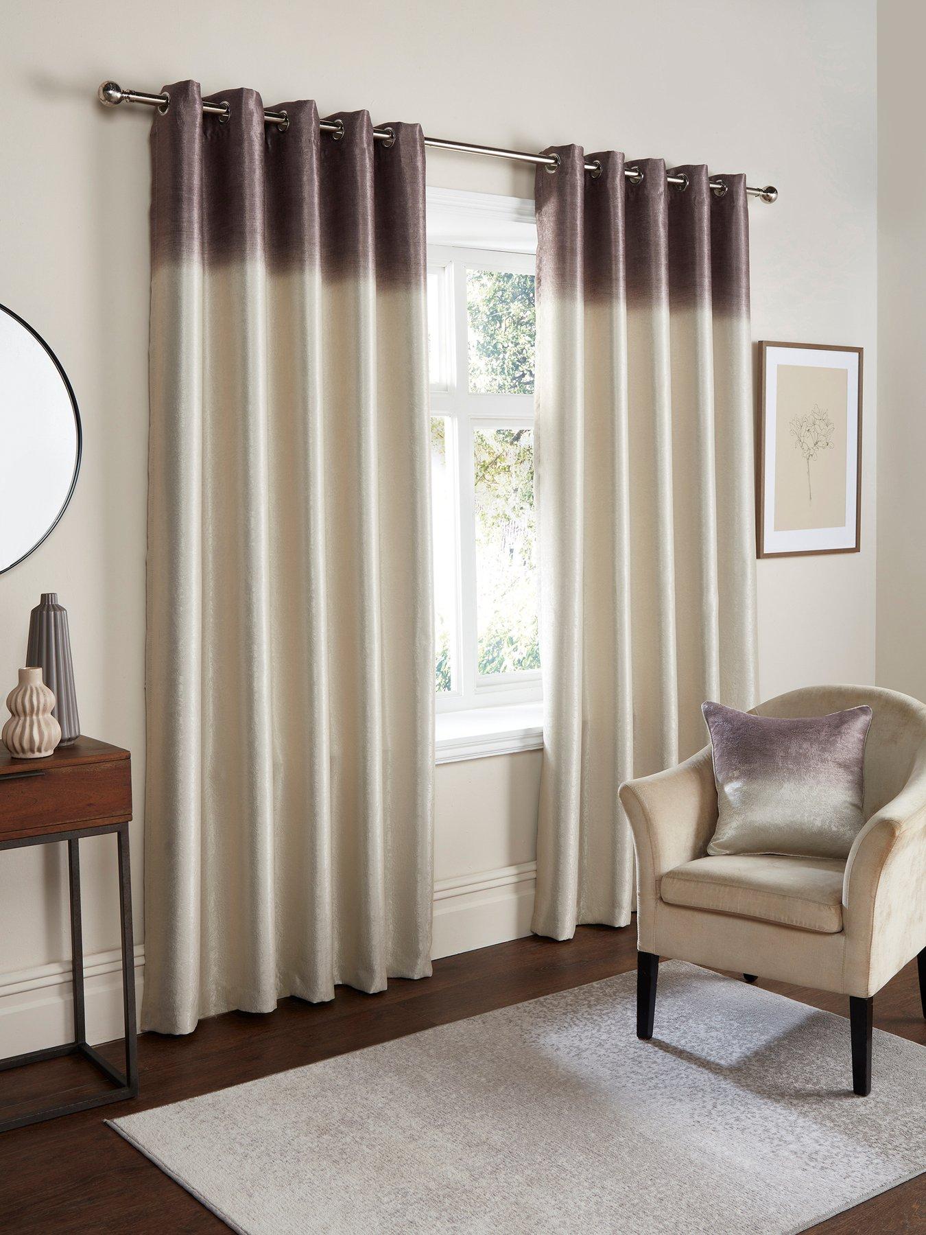 Fusion Strata Ombre Dim-Out Eyelet Curtains | Littlewoods