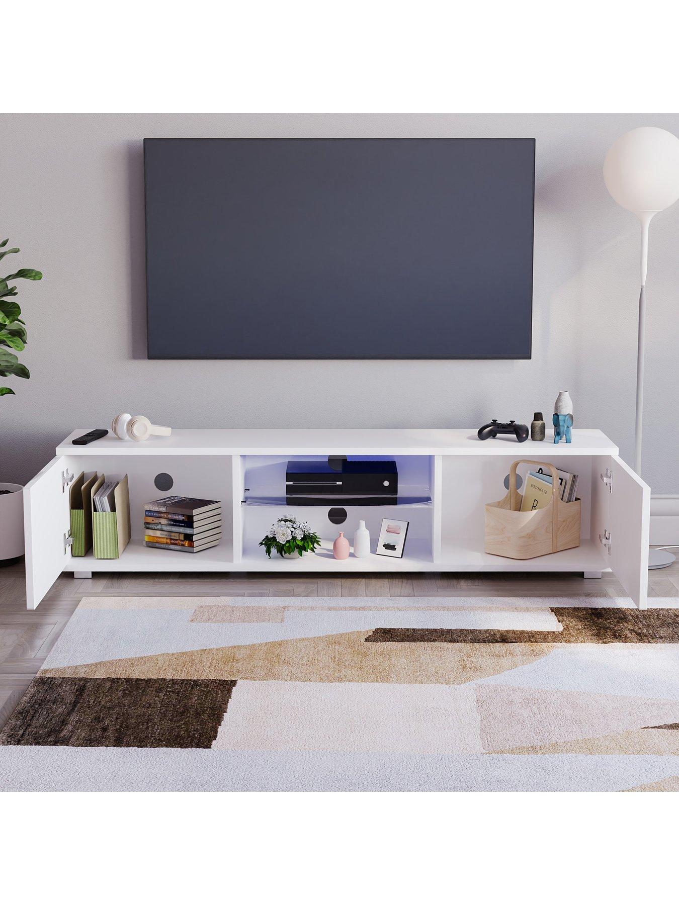 Vida Designs Cosmo 2 Door TV Unit with LED Lighting - fits up to 70 ...
