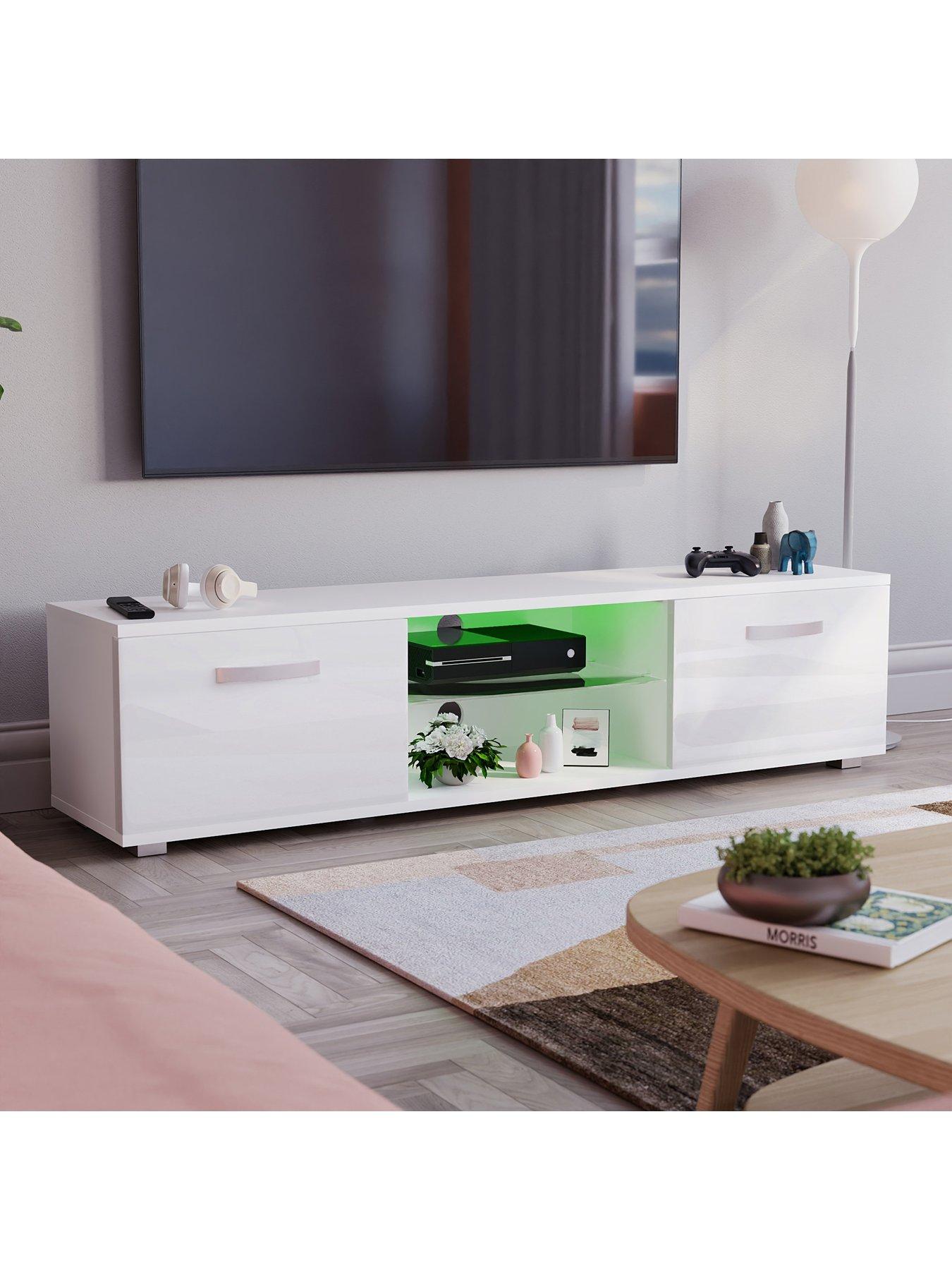 Vida Designs Cosmo 2 Door TV Unit with LED Lighting - fits up to 70 ...
