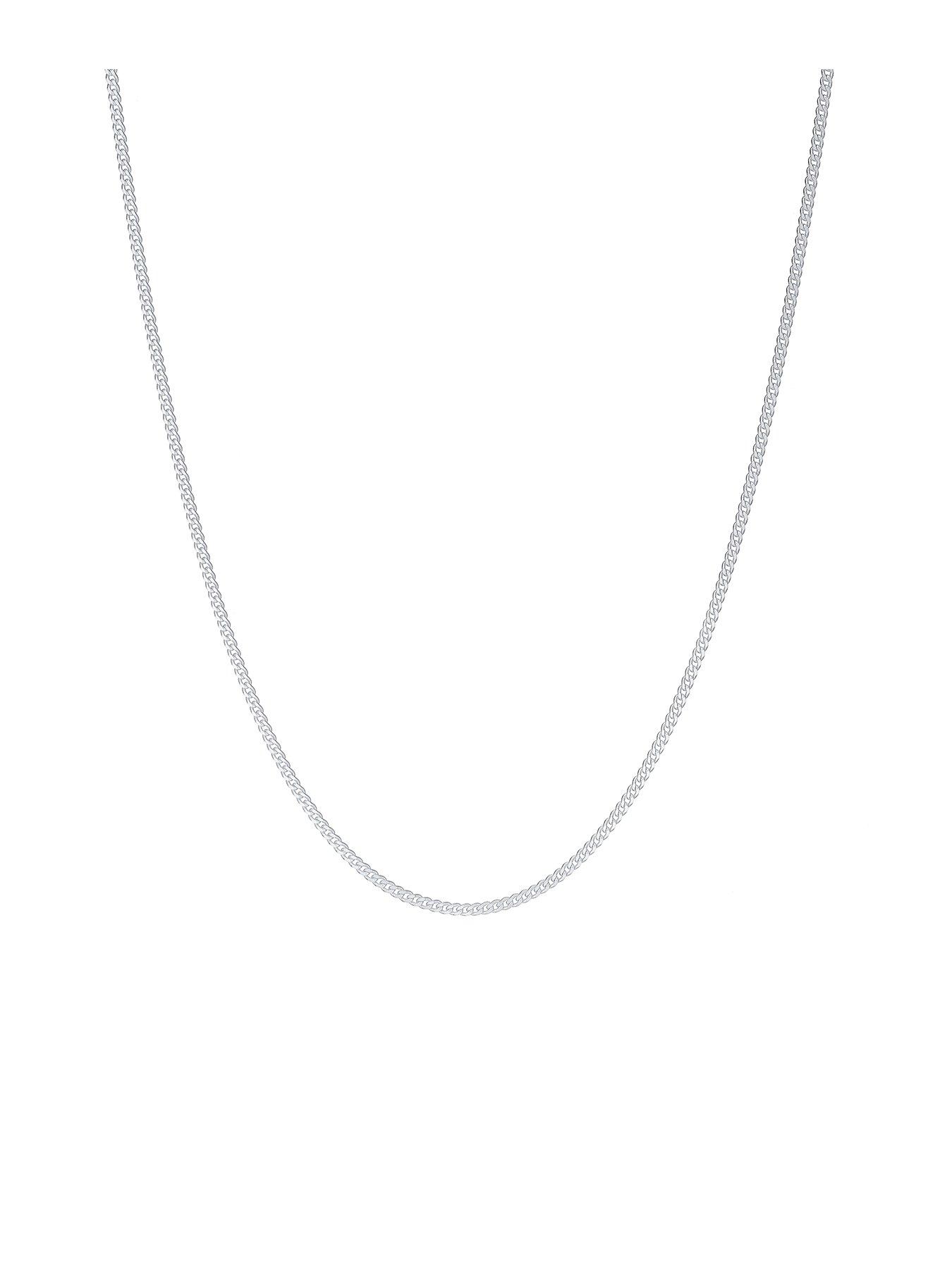 H. Samuel Sterling Silver Necklace. 22 Inch Dainty Curb Chain ...
