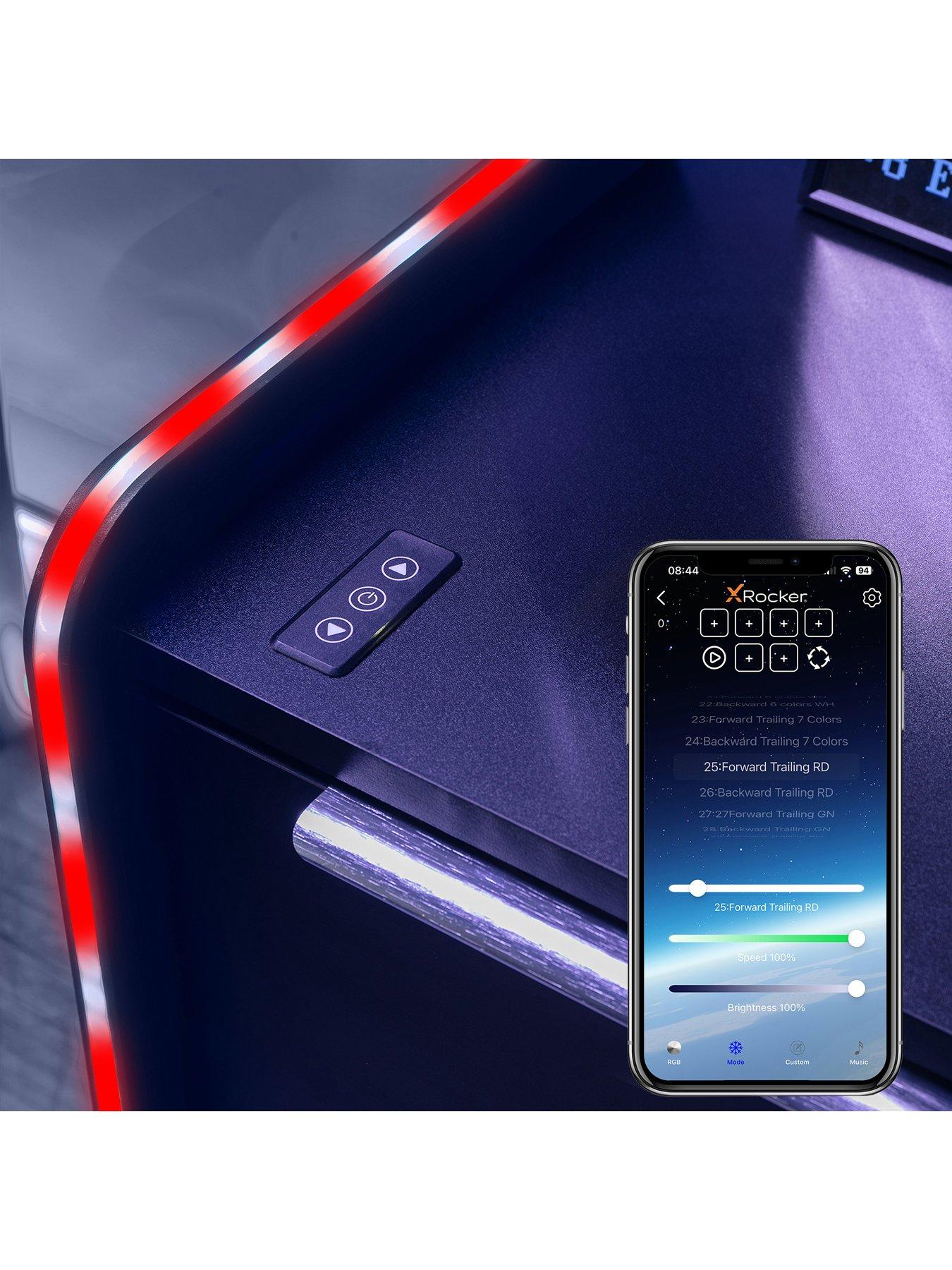 X Rocker Electra Bedside Table With Wireless Charging And Led Lights ...