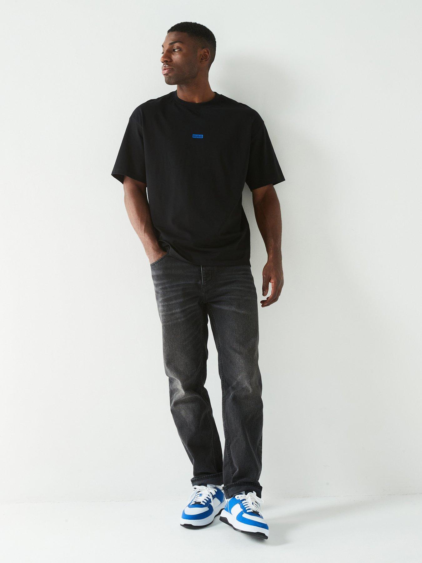HUGO BLUE Jonah Straight Fit Jeans-Dark Grey | littlewoods.com