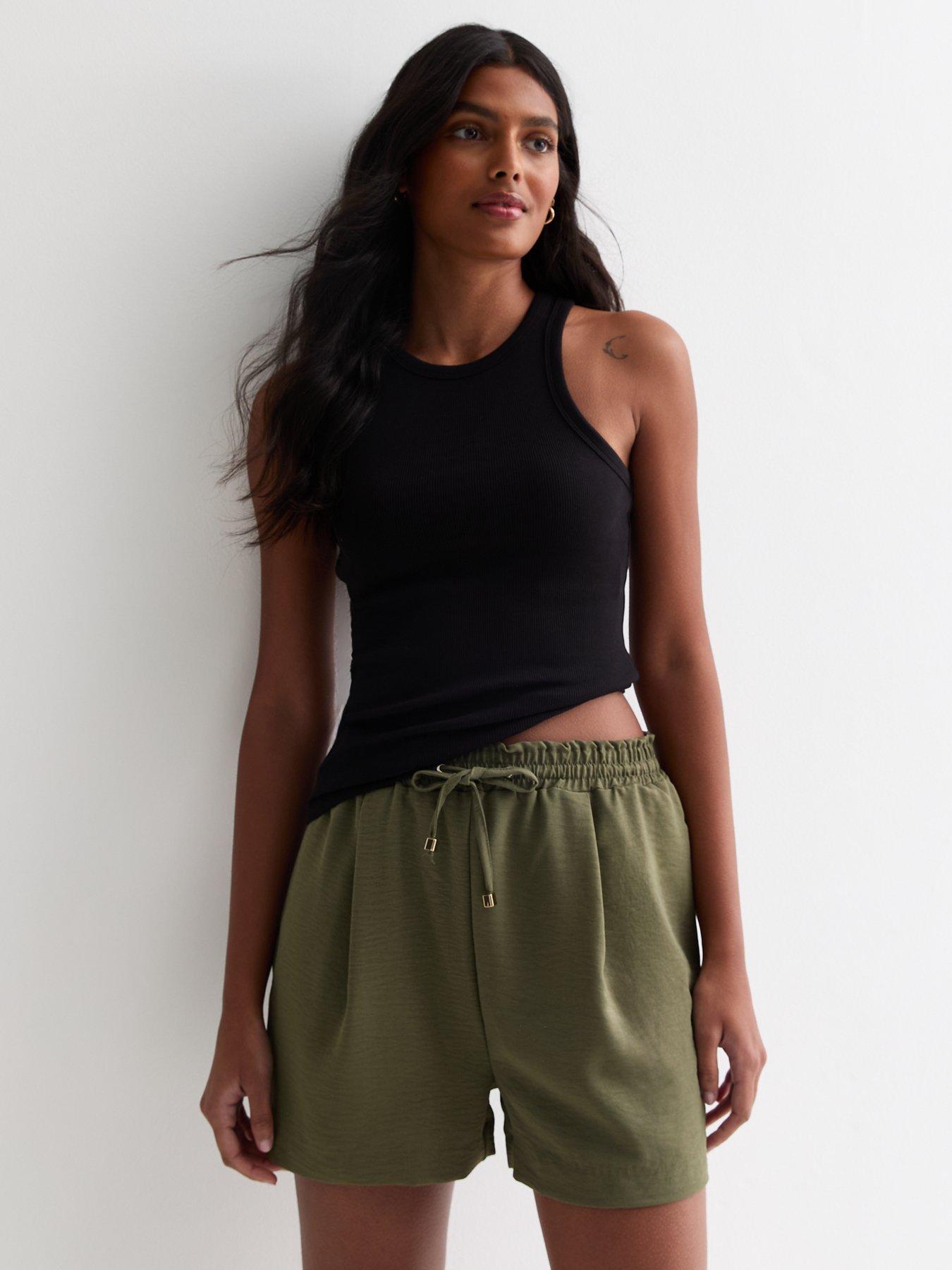 New Look Khaki Drawstring Waist Shorts | littlewoods.com