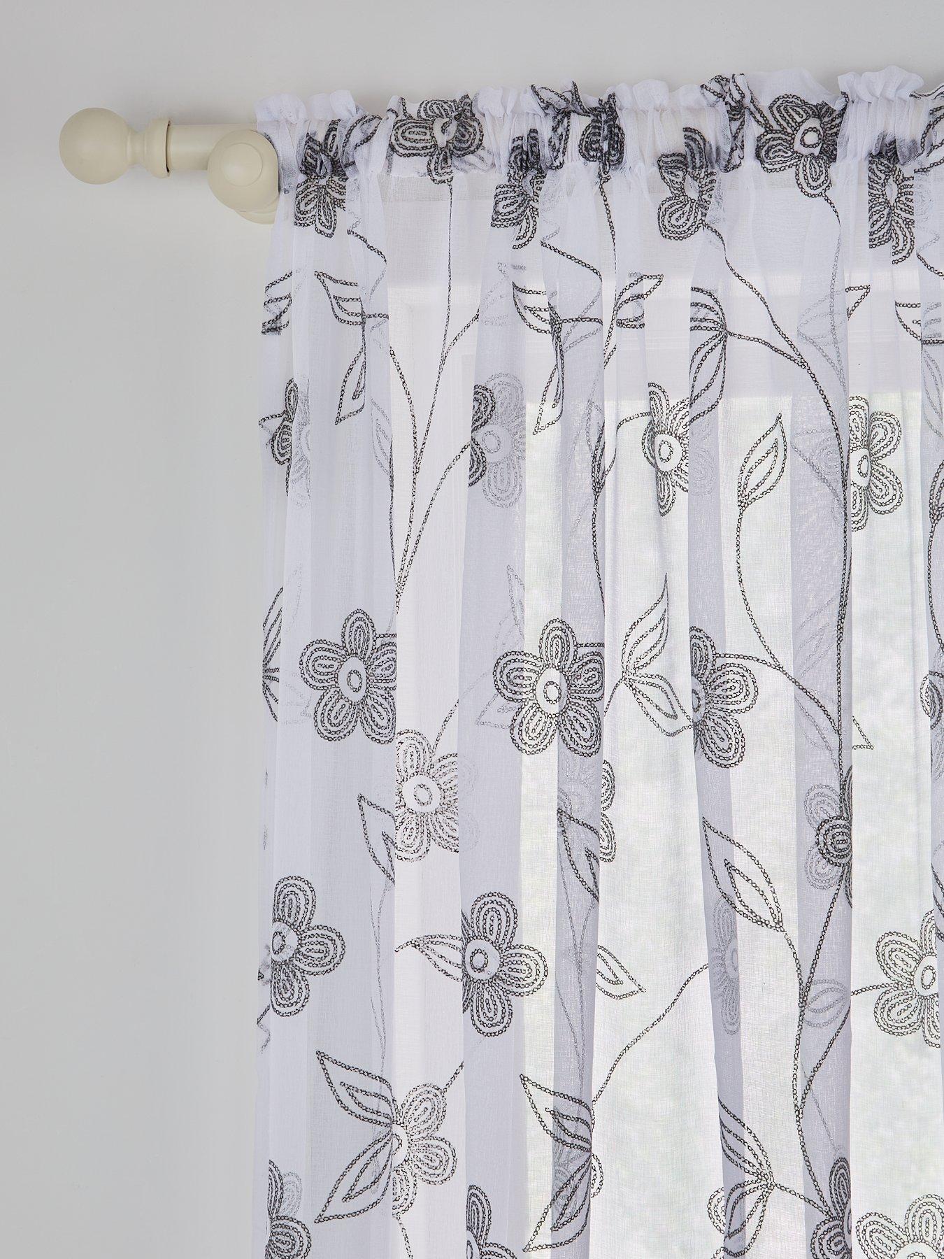 The Very Collection Vienna Floral Voile Panel Pair | Littlewoods