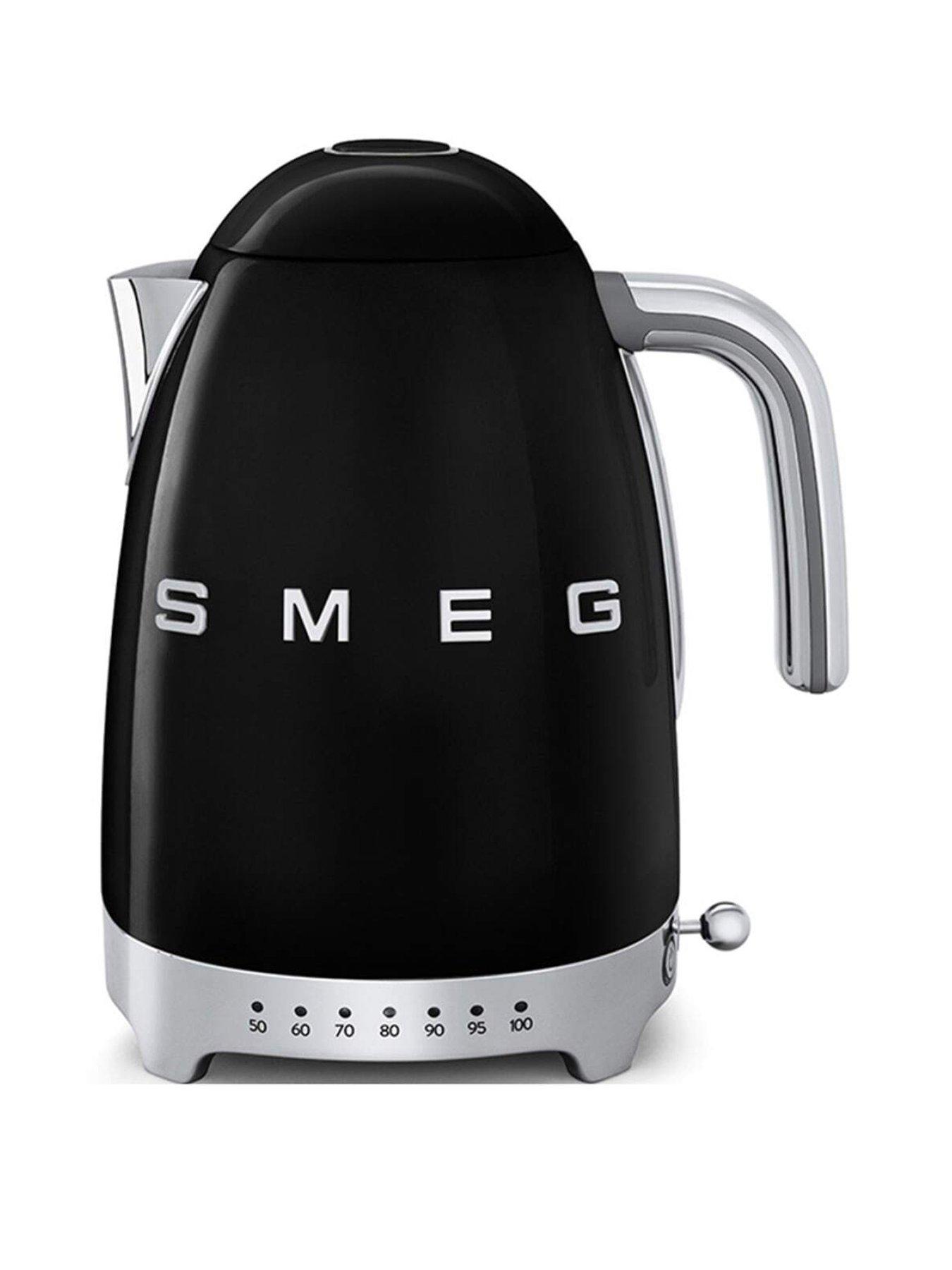 Smeg KLF04 Retro Style Jug Kettle, 3000W, 1.7L - Black | Littlewoods