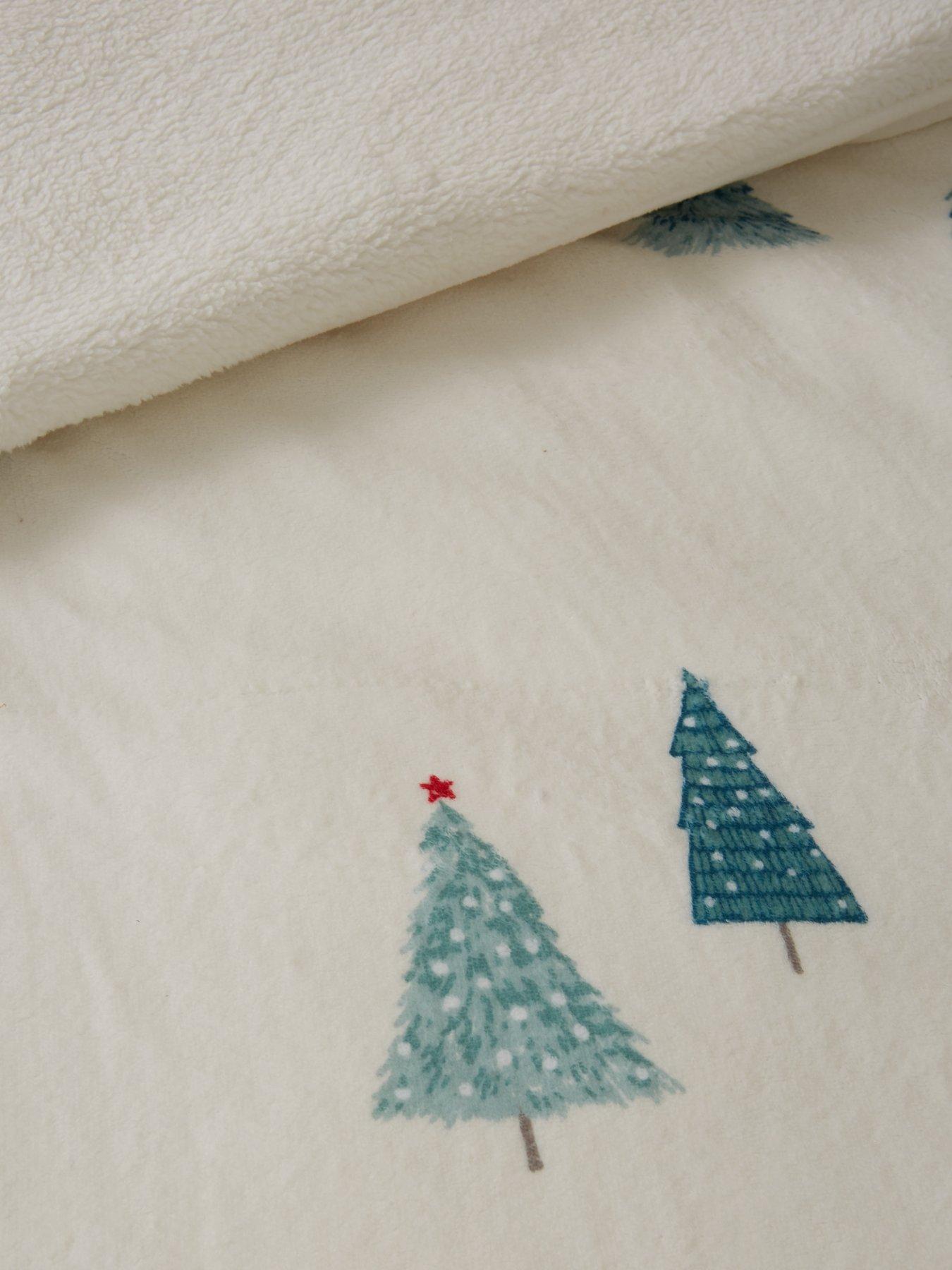 Very Home Nordic Trees Fleece Christmas Duvet Cover Set - Multi ...