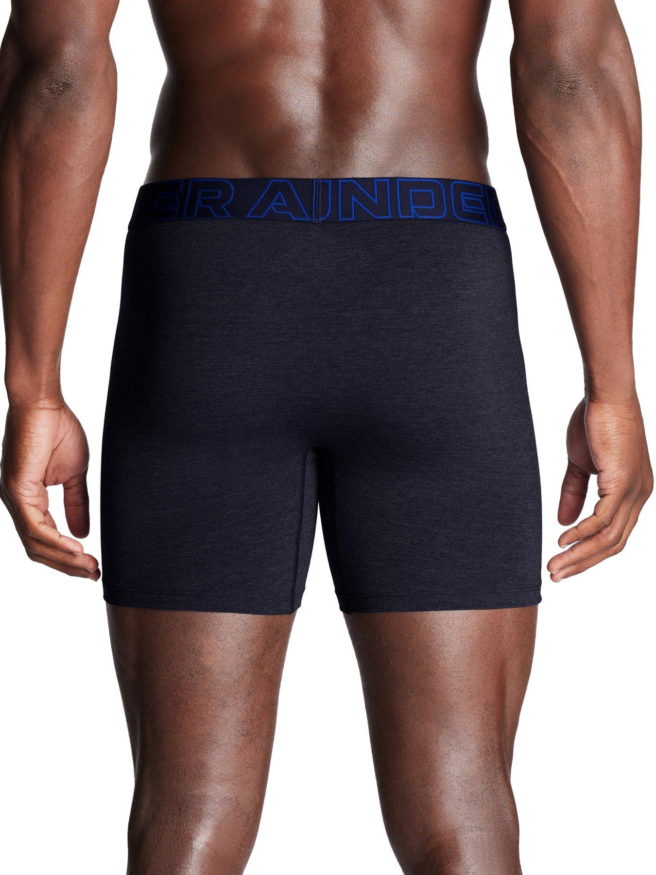 UNDER ARMOUR 3 Pack of Men's 6 Inch Performance Cotton Solid Boxers ...