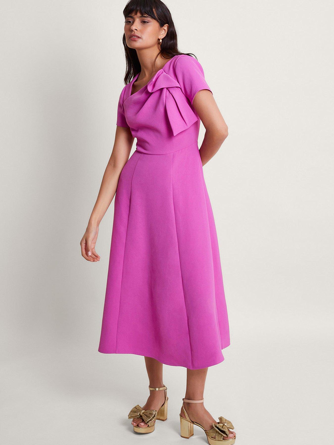 Monsoon Poppy Flared Dress Pink | littlewoods.com
