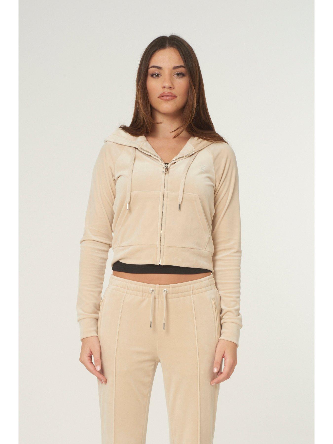 Juicy Couture Classic Track Top With Juicy Diamante Logo - Beige ...