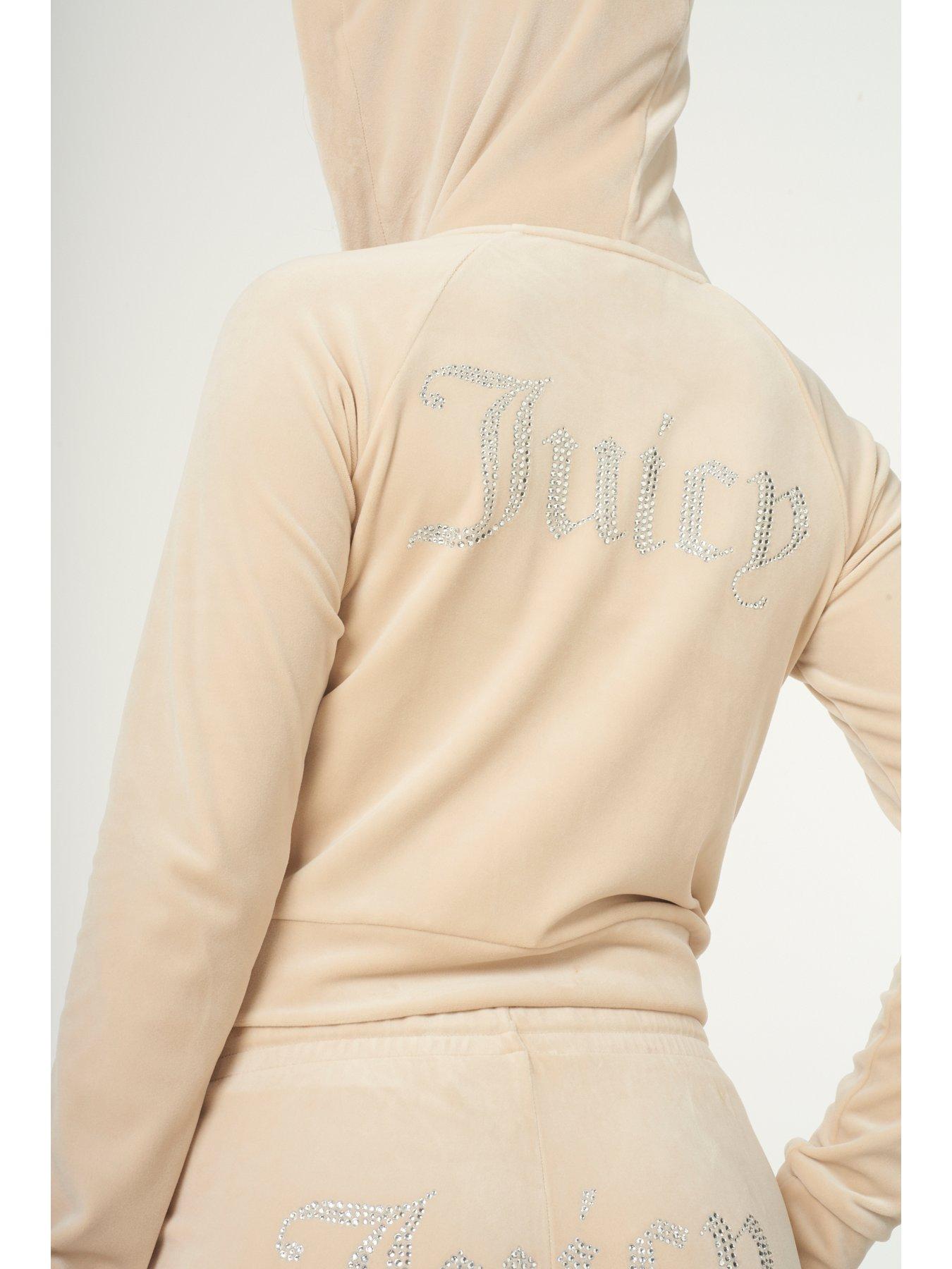 Juicy Couture Classic Track Top With Juicy Diamante Logo - Beige ...