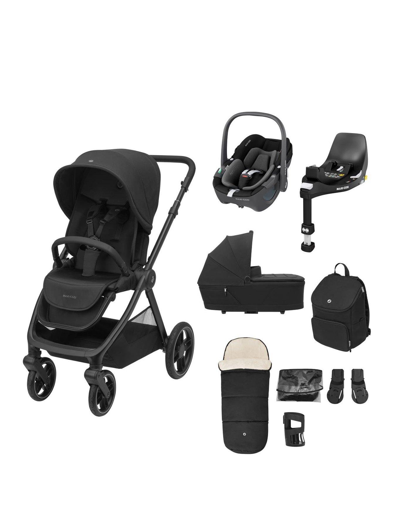 Maxi-Cosi Oxford 9 Piece Complete Travel System Twillic Black (Stroller ...