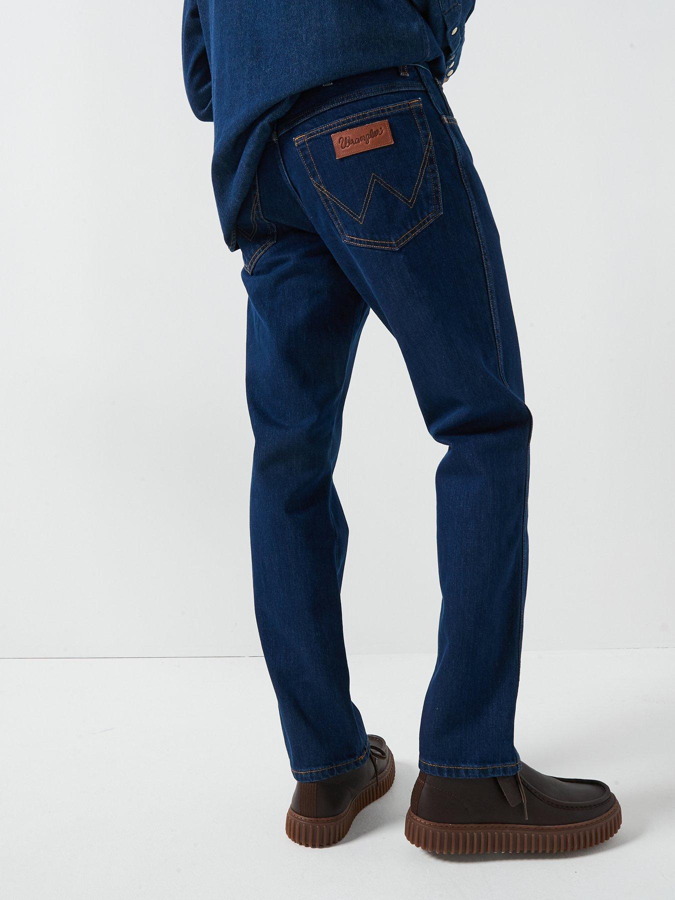 Wrangler Texas Straight Fit Jeans - Dark Blue | Littlewoods