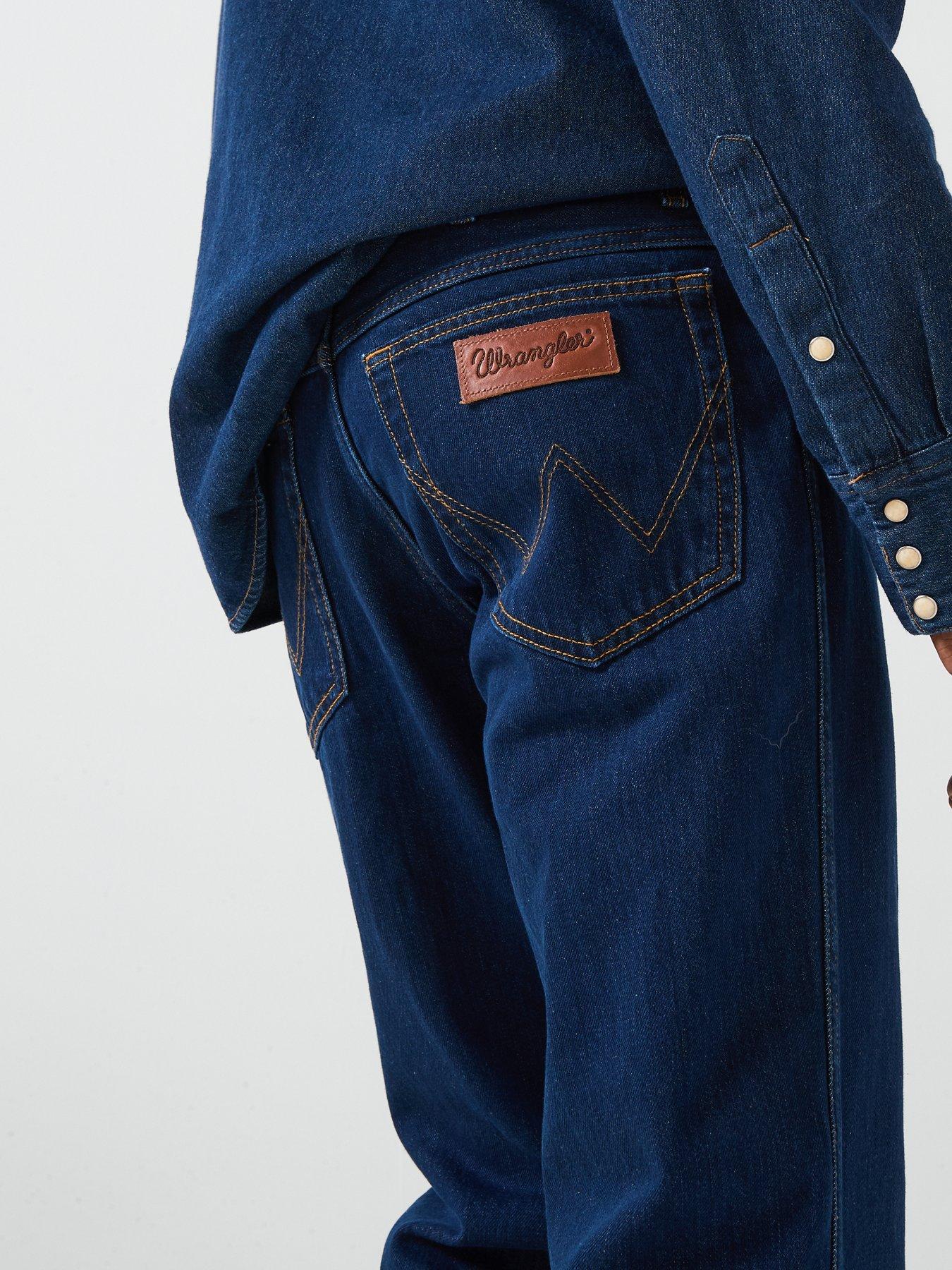 Wrangler Texas Straight Fit Jeans - Dark Blue | Littlewoods