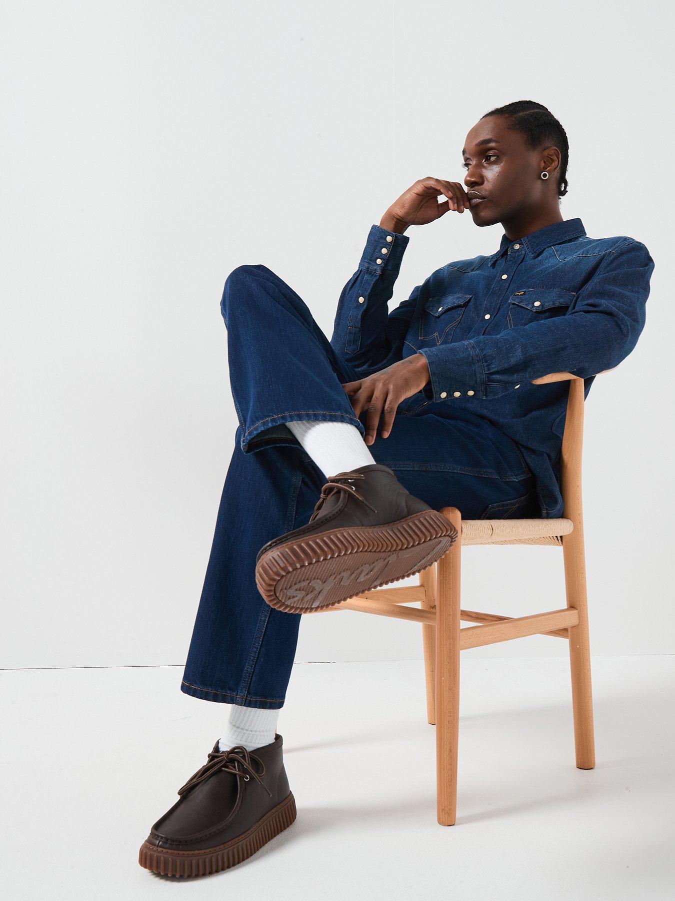 Wrangler Texas Straight Fit Jeans - Dark Blue | Littlewoods