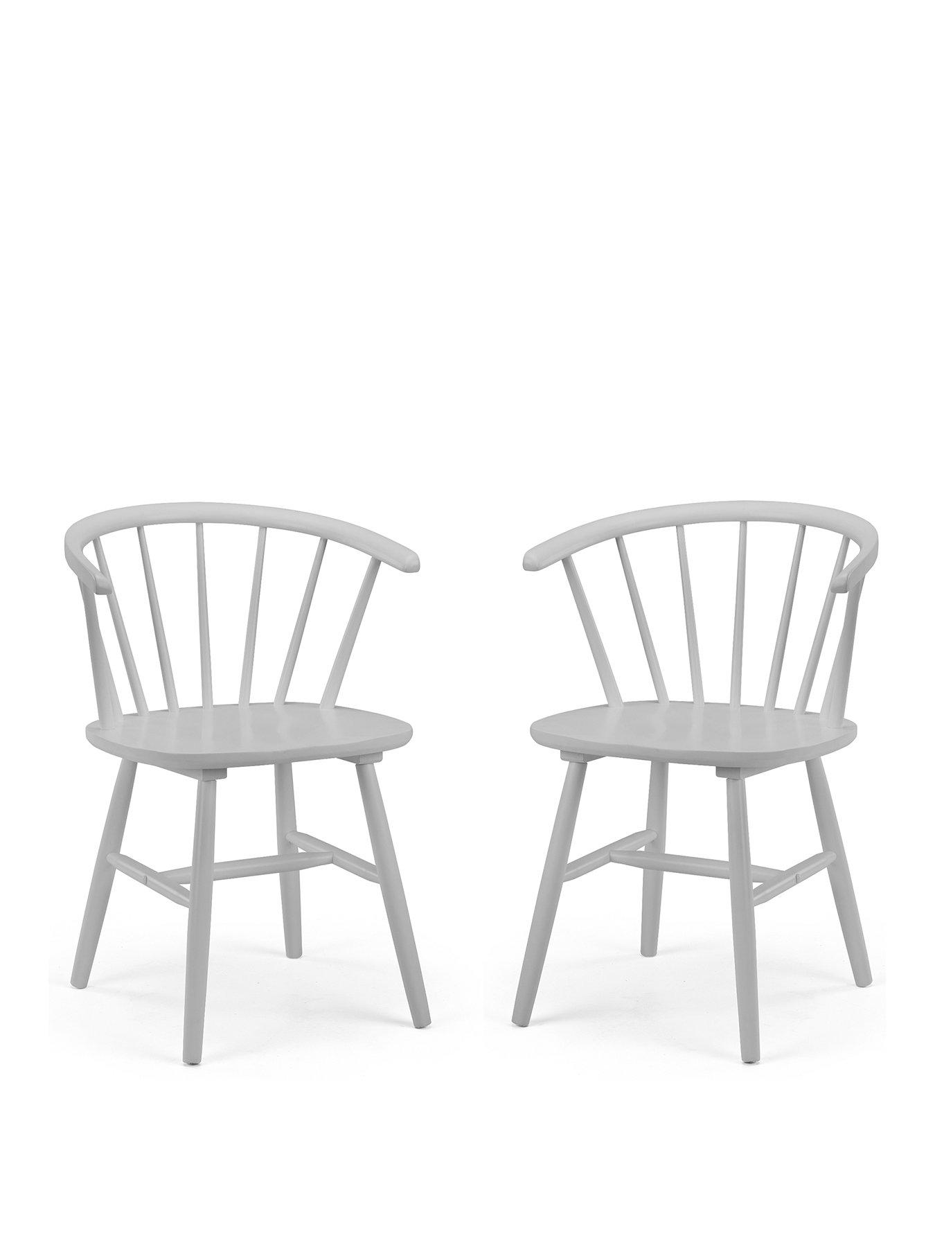 Julian Bowen Set Of 2 Modena Dining Chairs - Grey | littlewoods.com