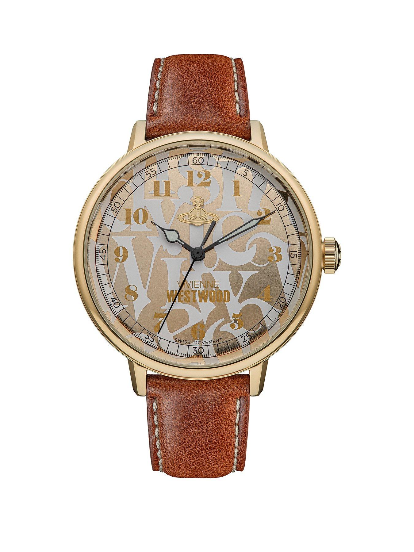 Vivienne Westwood Cavendish Ladies Quartz Watch with Pale Gold Mirror ...