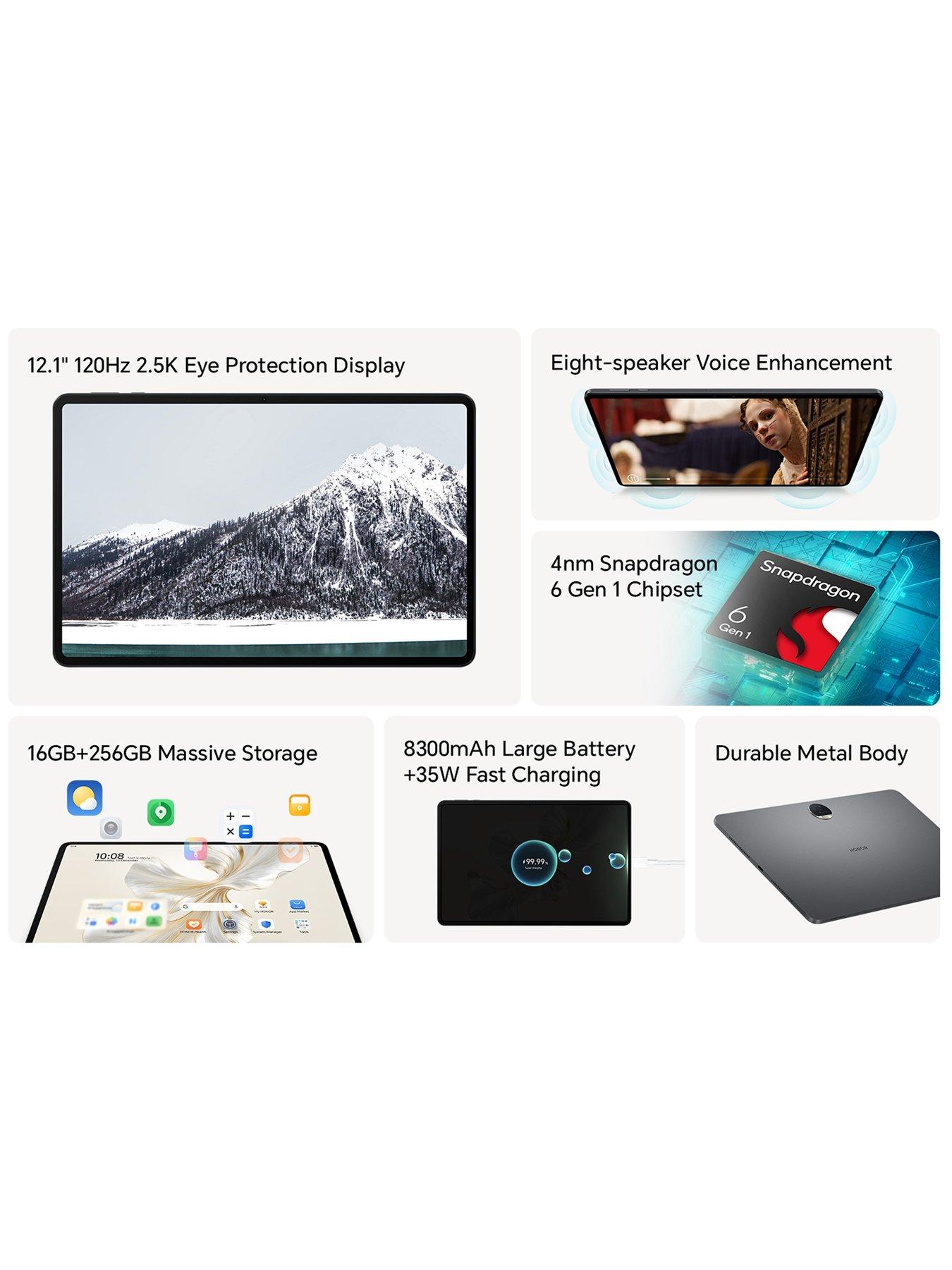 Honor Pad 9 12.1-inch Tablet with Inbox Keyboard - Space Grey | Littlewoods