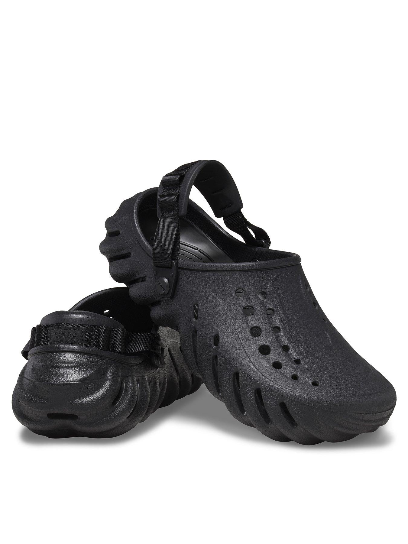 Crocs Echo Clog Sandals - Black | Littlewoods