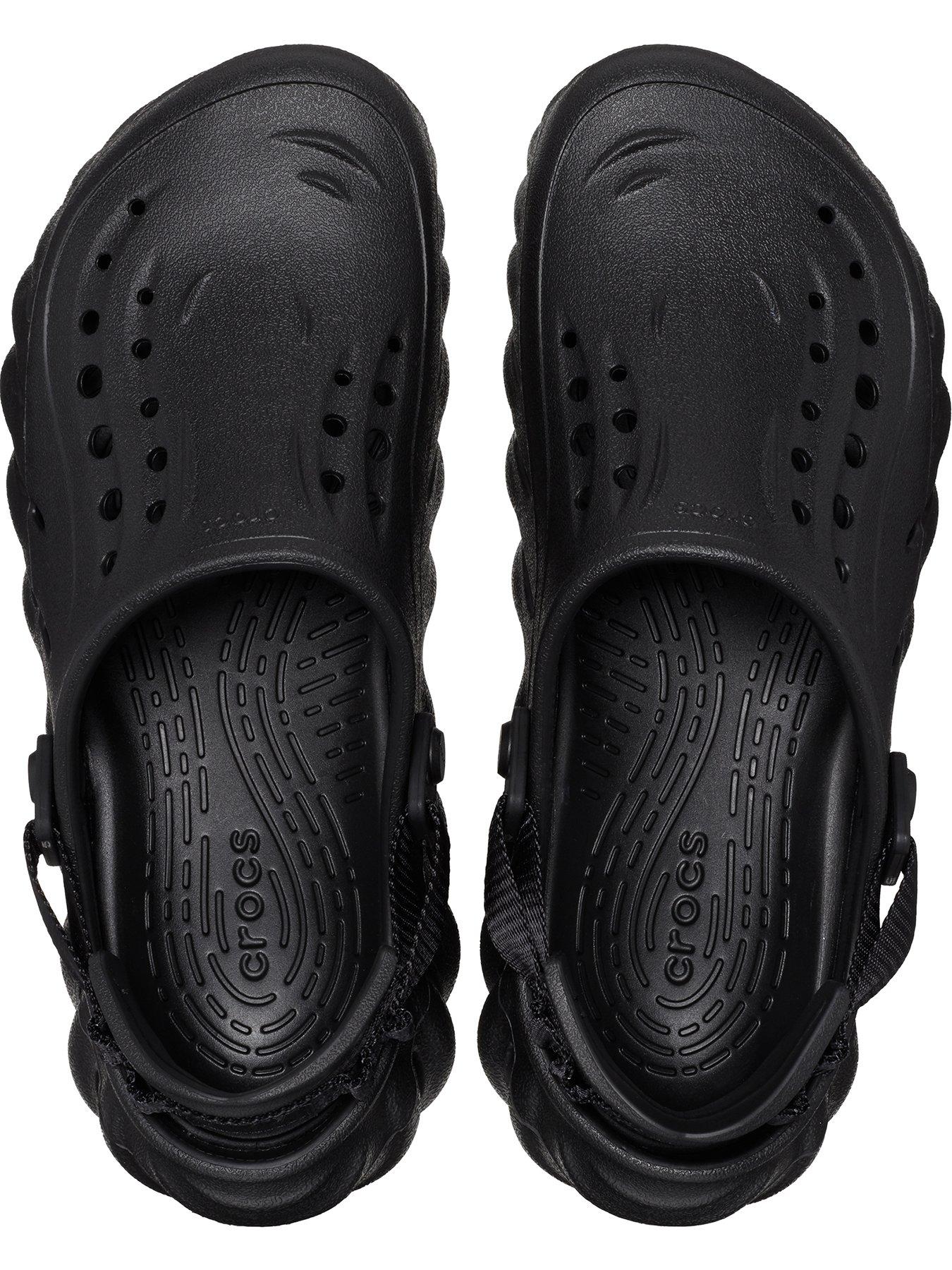 Crocs Echo Clog Sandals - Black | Littlewoods