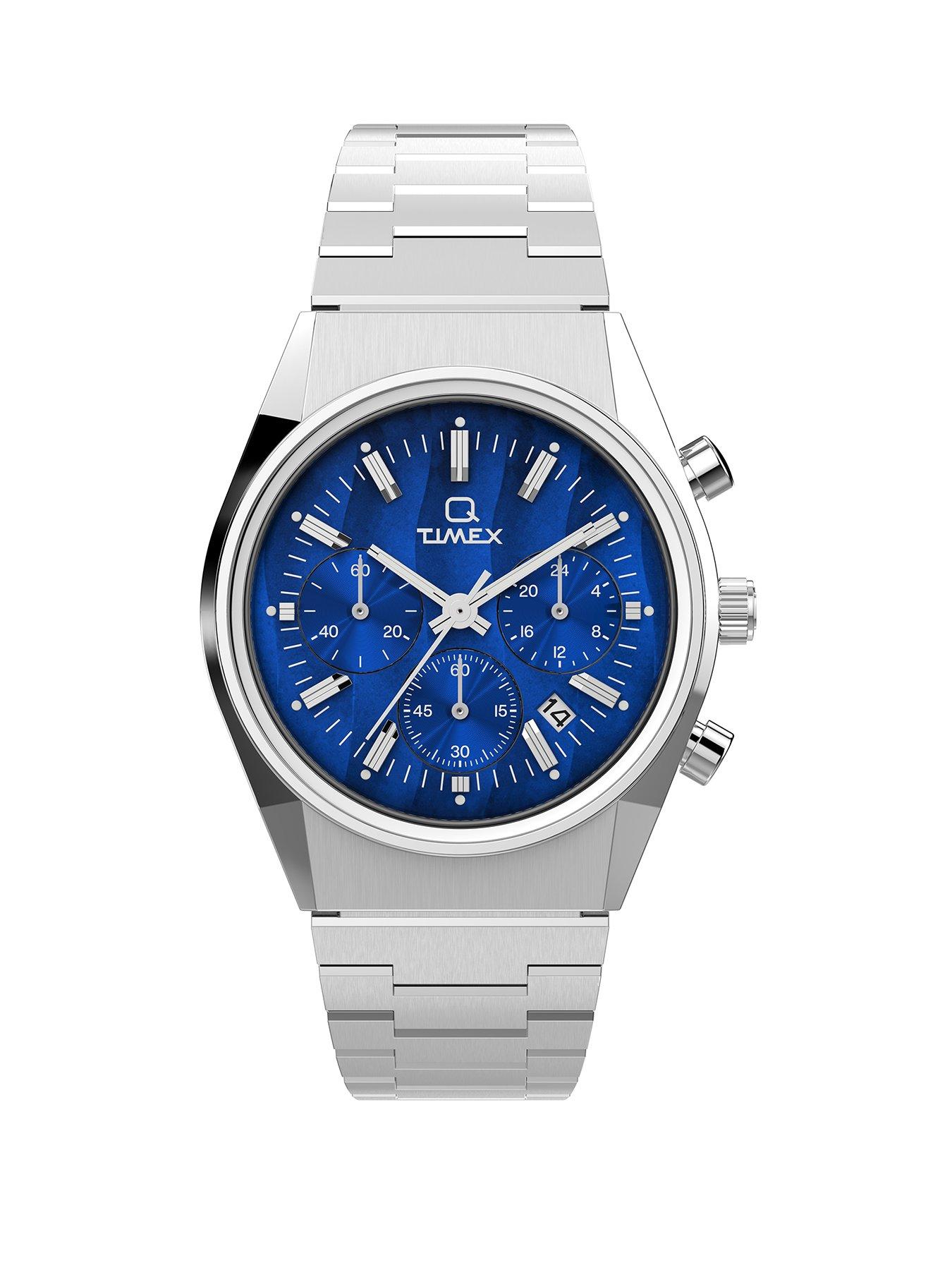 Timex Falcon Eye Chronograph Dial Watch - Blue | littlewoods.com