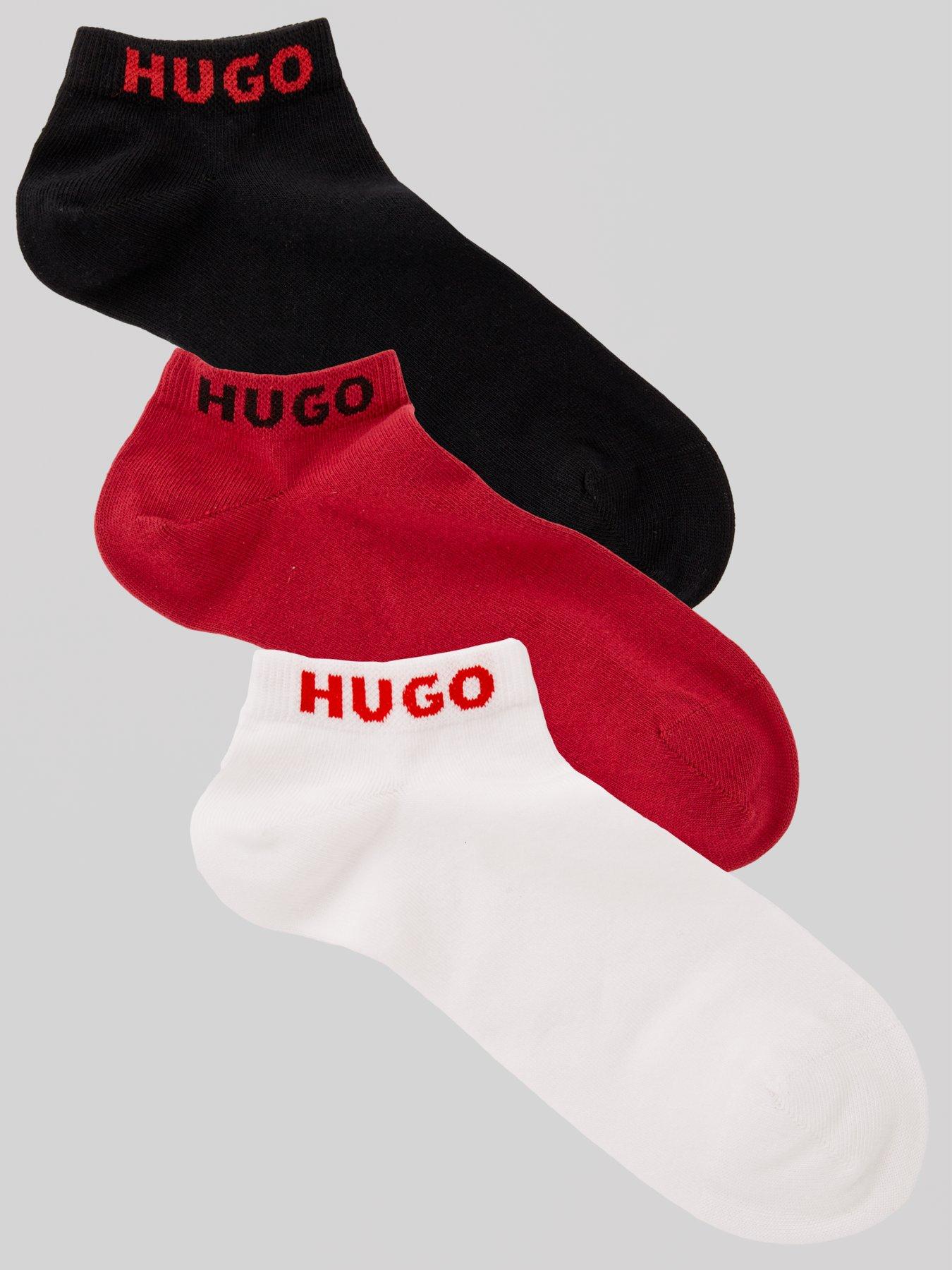 HUGO 3 Pack Ankle Sock - Multi | littlewoods.com