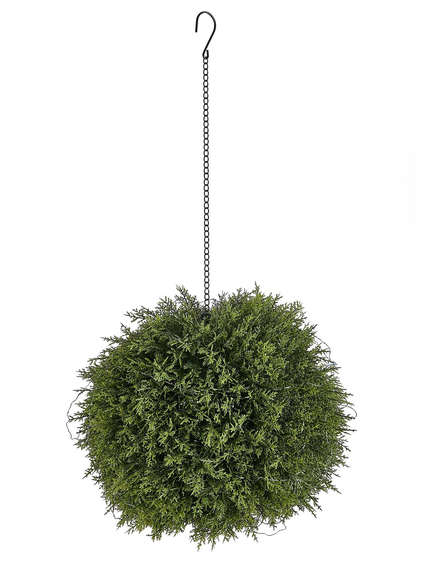 Very Home Pre Lit Conifer Hanging Ball Outdoor Christmas Decoration ...