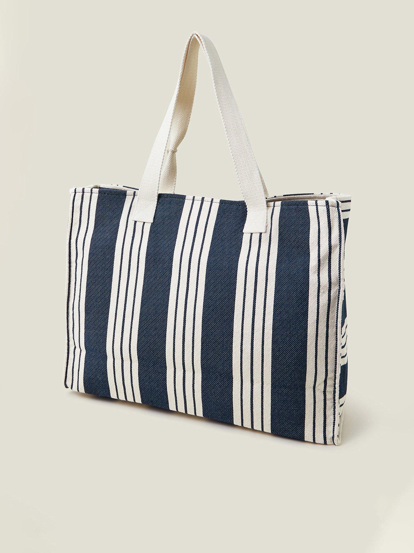 Accessorize Large Stripe Beach Bag | littlewoods.com