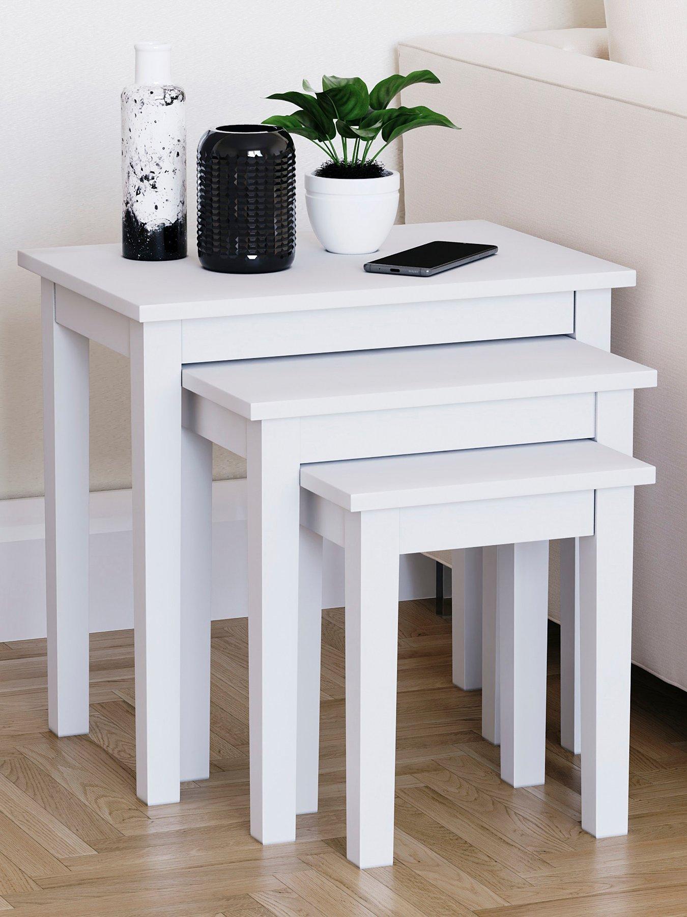 Vida Designs Yorkshire Nest Of 3 Tables - White | Littlewoods