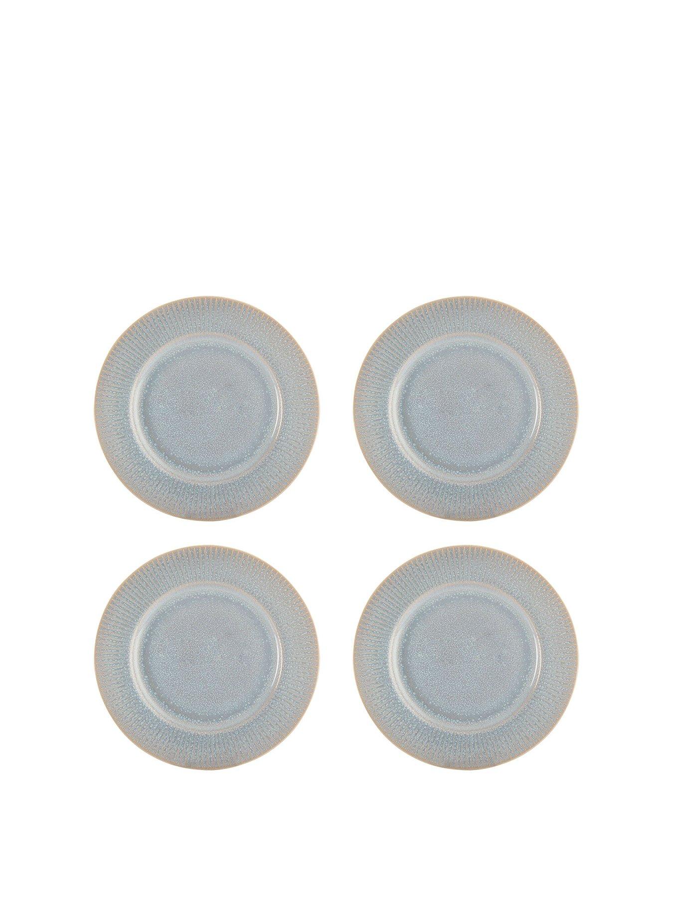 Mason Cash Reactive Linear Set of 4 Side Plates – Grey | Littlewoods