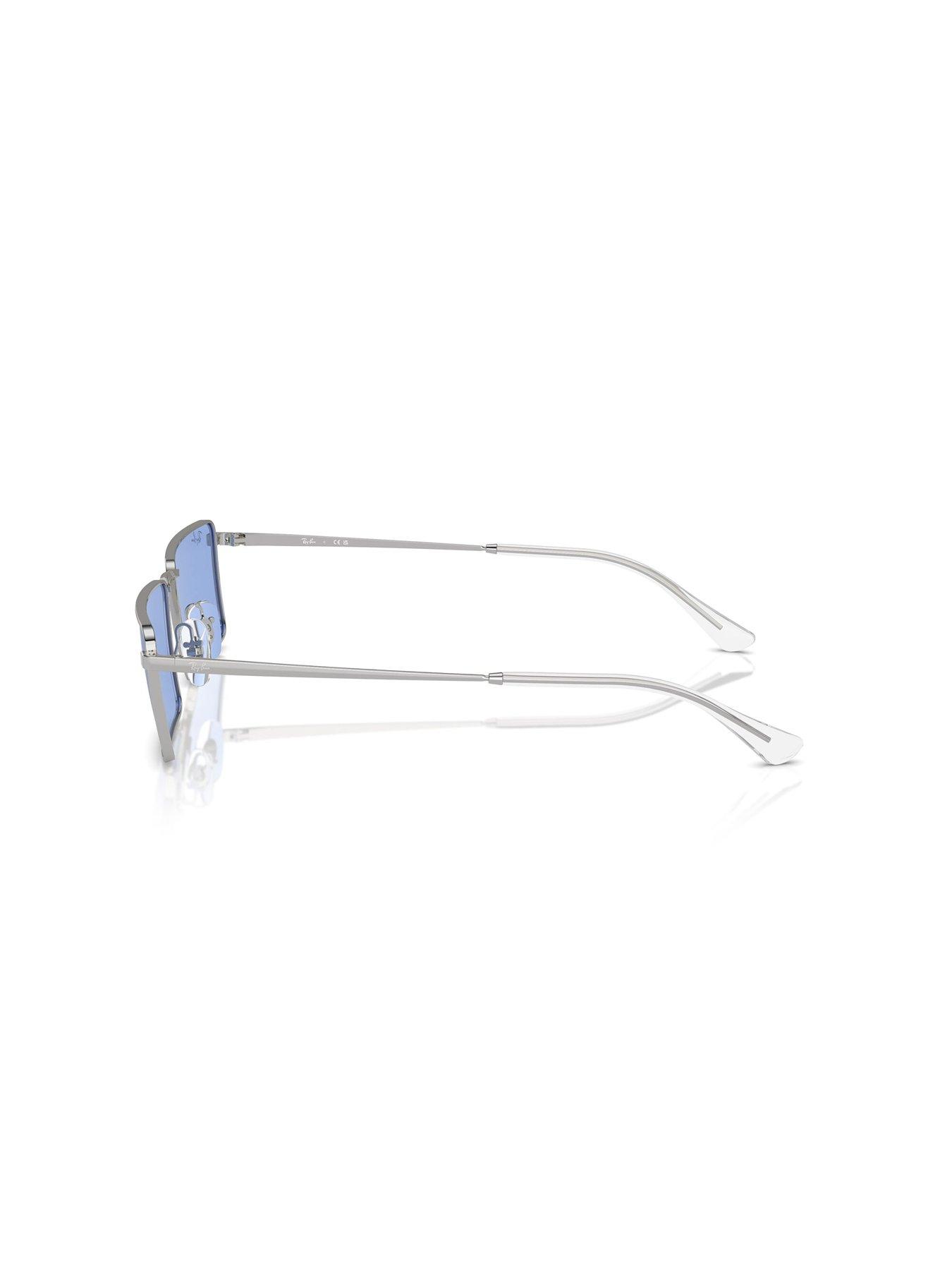 Ray-Ban 0Rb3741 Emy Bio-Based Rectangle Sunglasses - Silver | Littlewoods