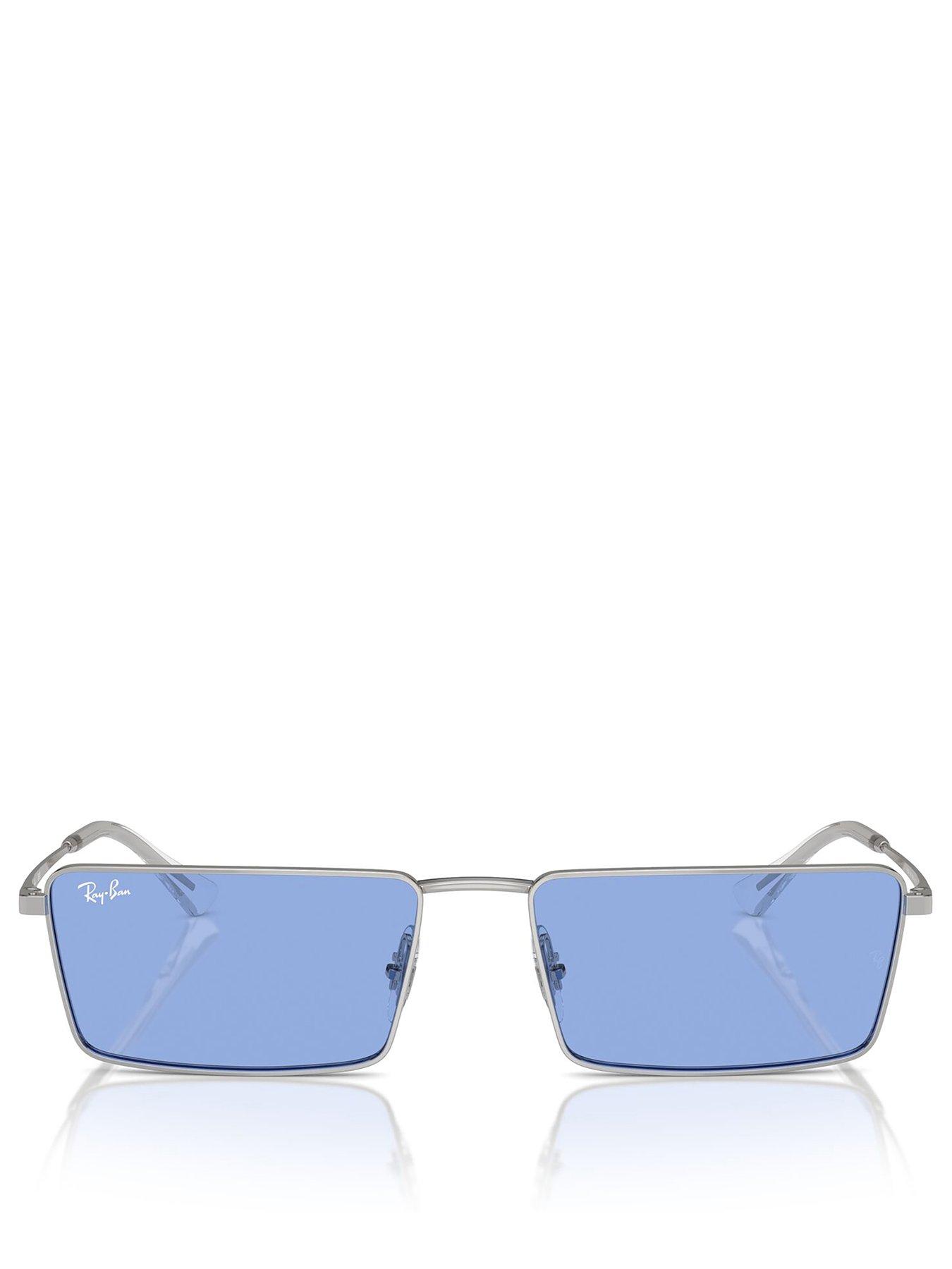 Ray-Ban 0Rb3741 Emy Bio-Based Rectangle Sunglasses - Silver | Littlewoods