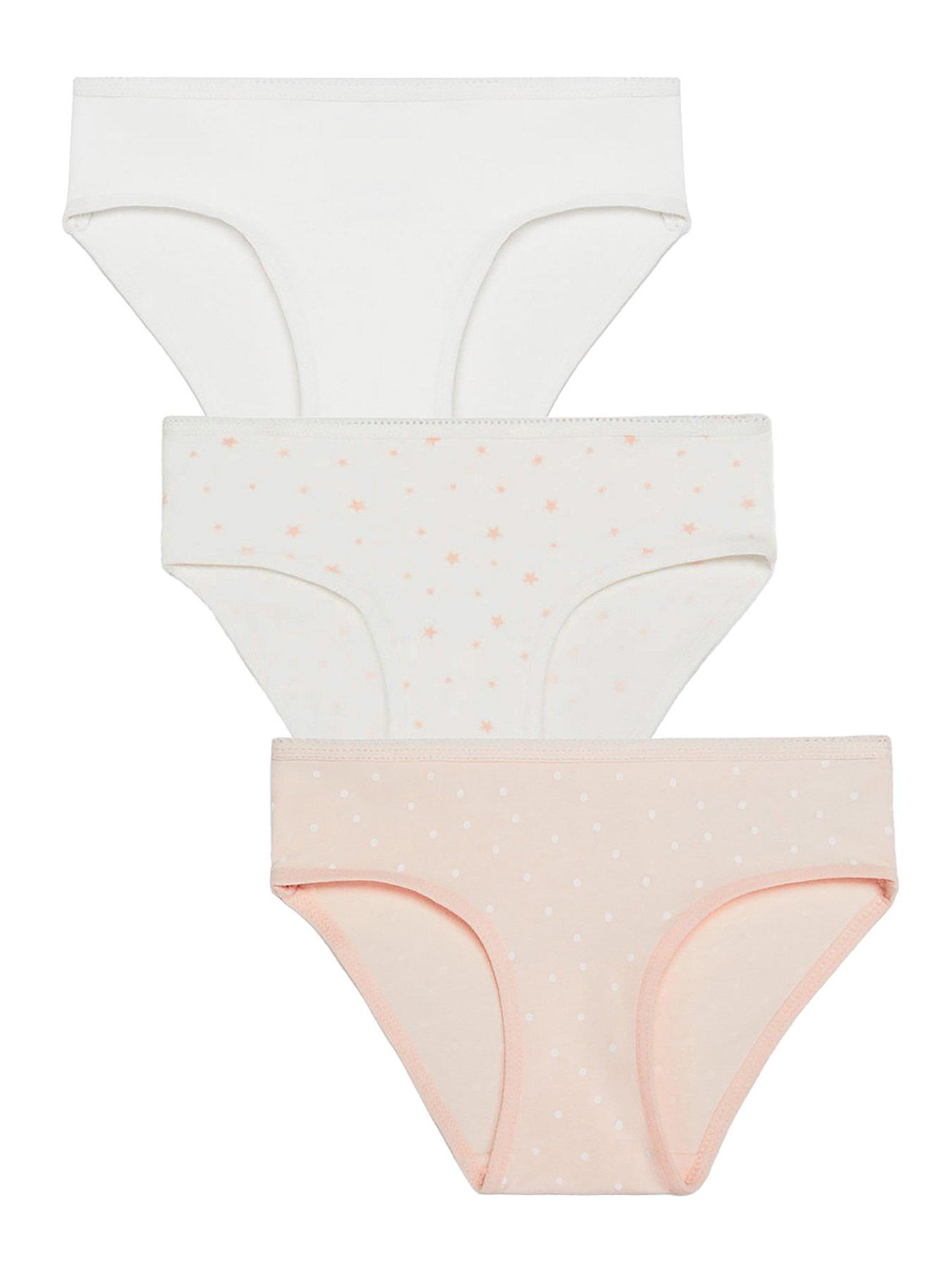 Mango Younger Girls 3 Pack Briefs - Pink | littlewoods.com