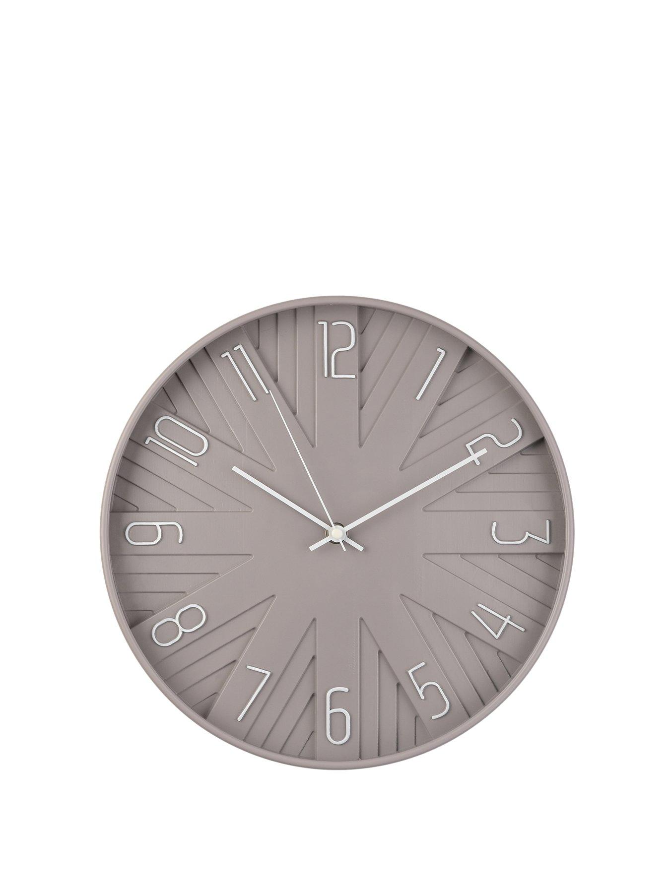 Hometime Dove Grey Wall Clock - 30cm | Littlewoods