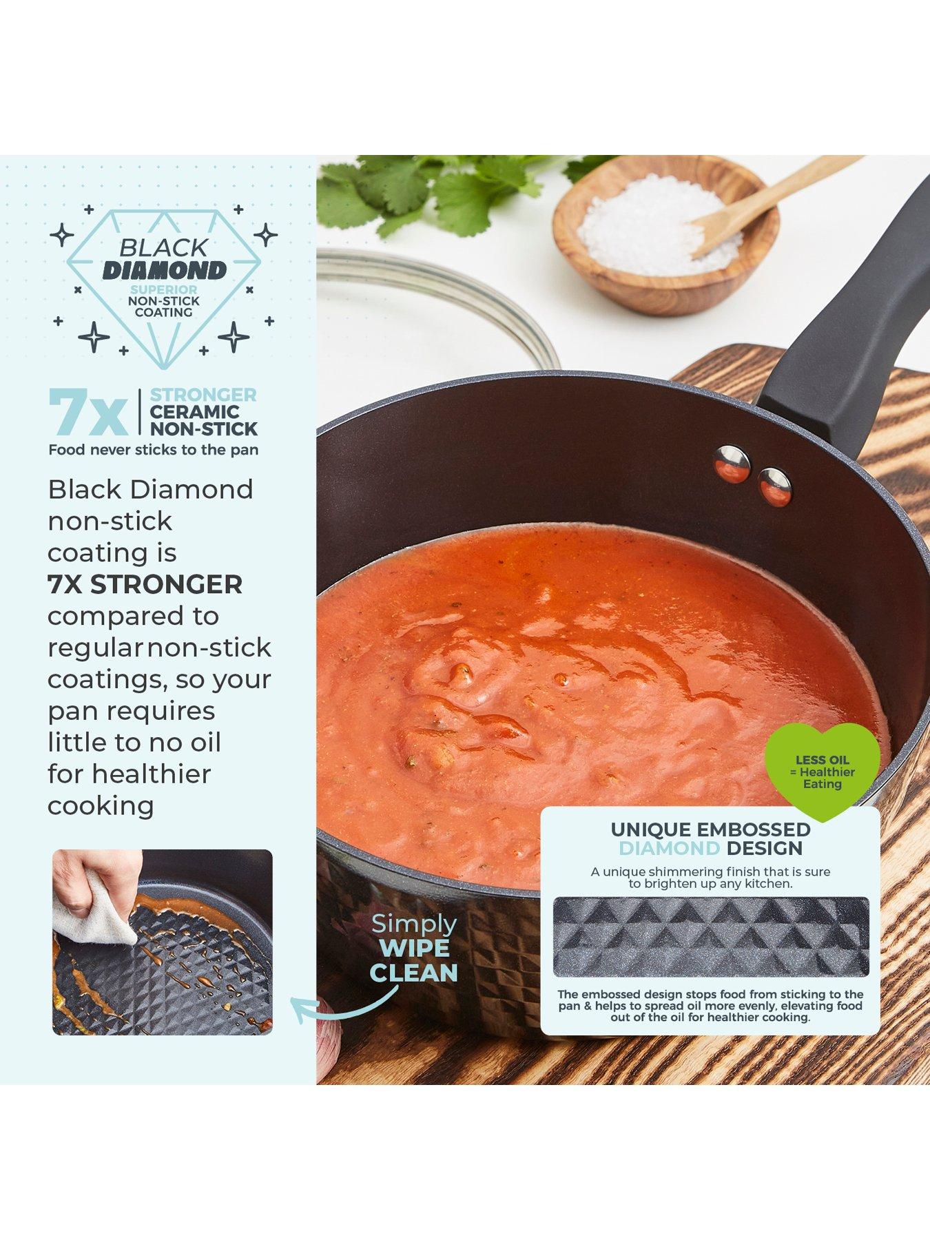 Tower Diamo 5-Piece Pan Set | Littlewoods