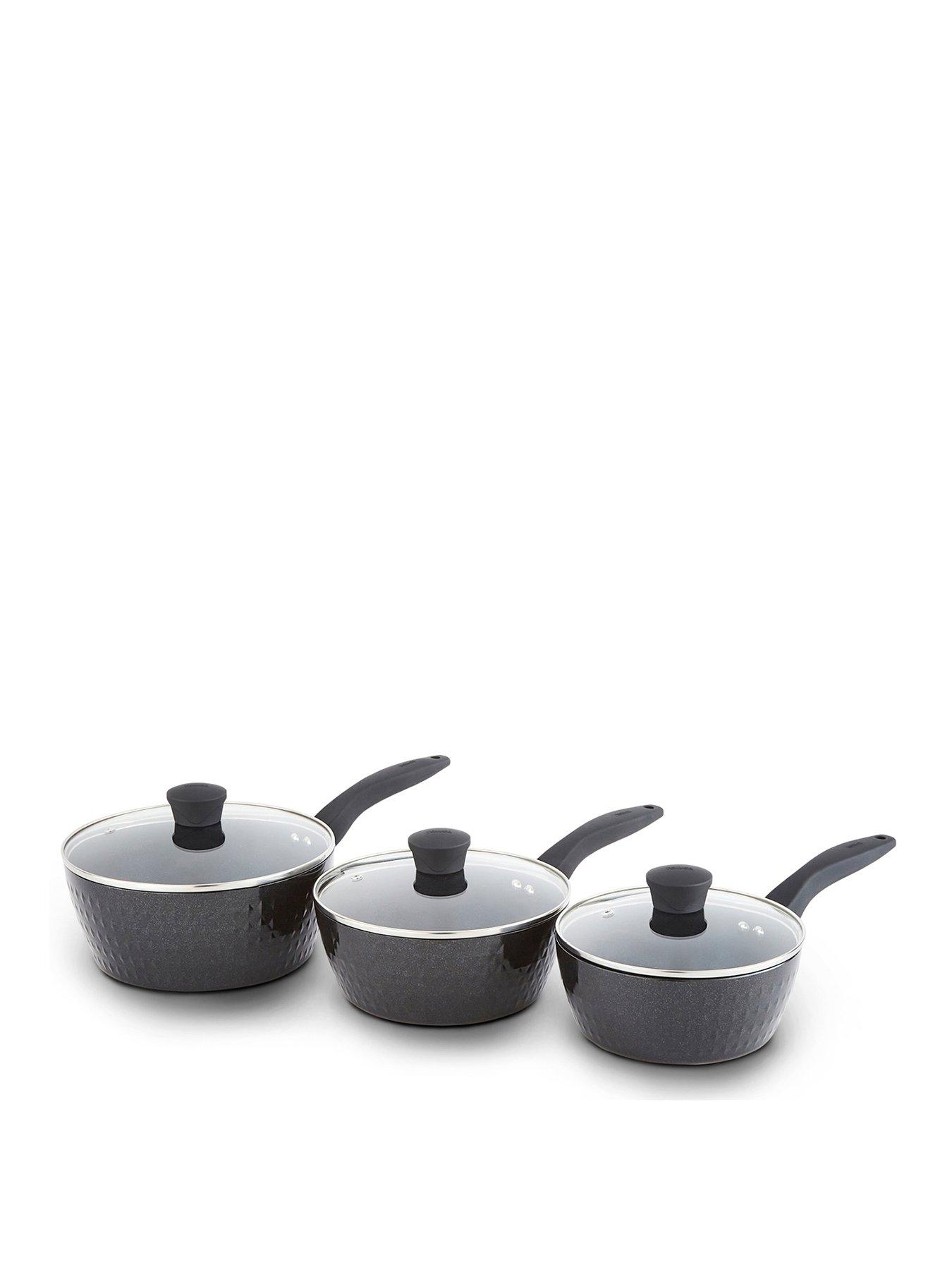 Tower Diamo 3-Piece Saucepan Set | Littlewoods