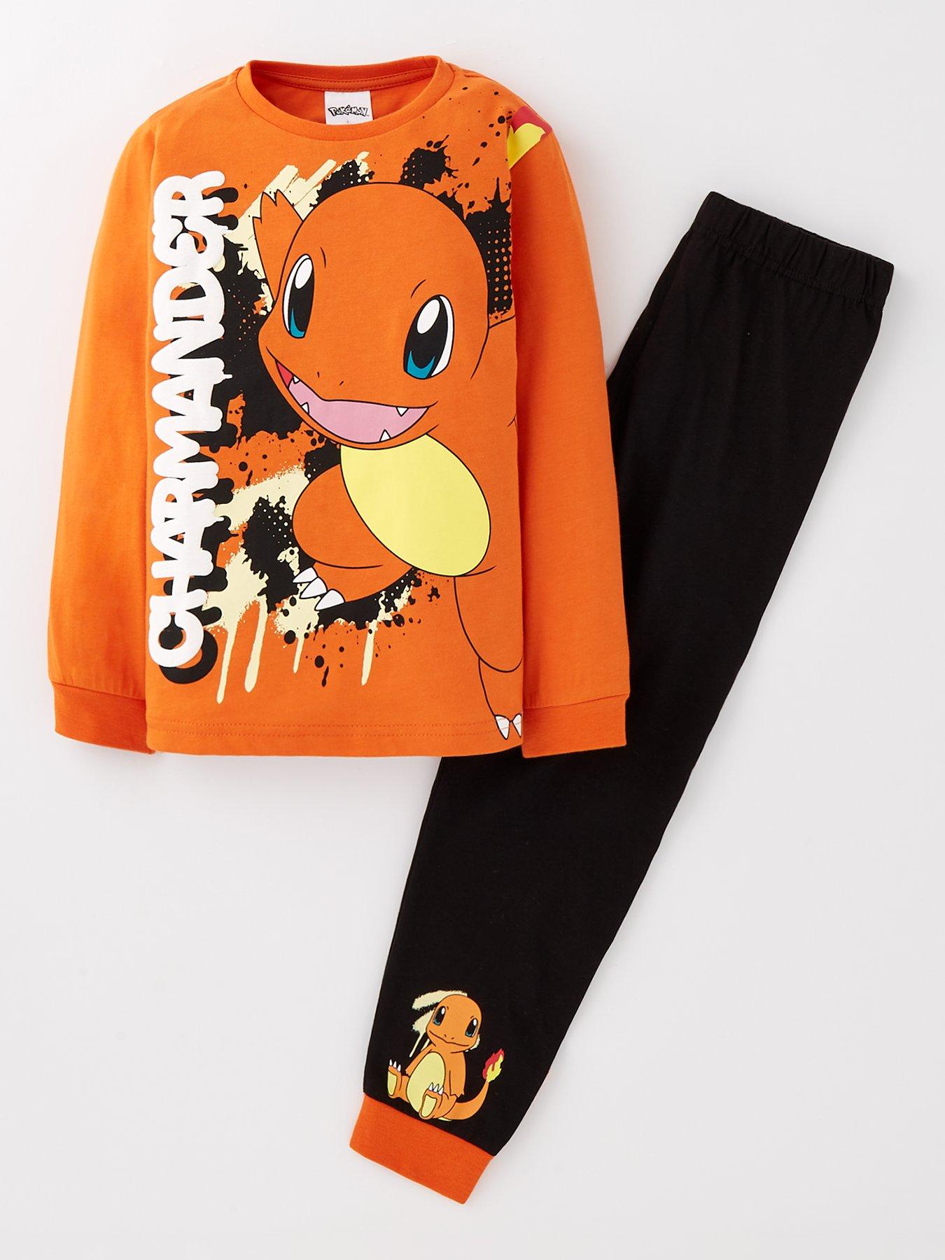 Pokemon Charmander Long Sleeve Pyjamas - Orange | littlewoods.com