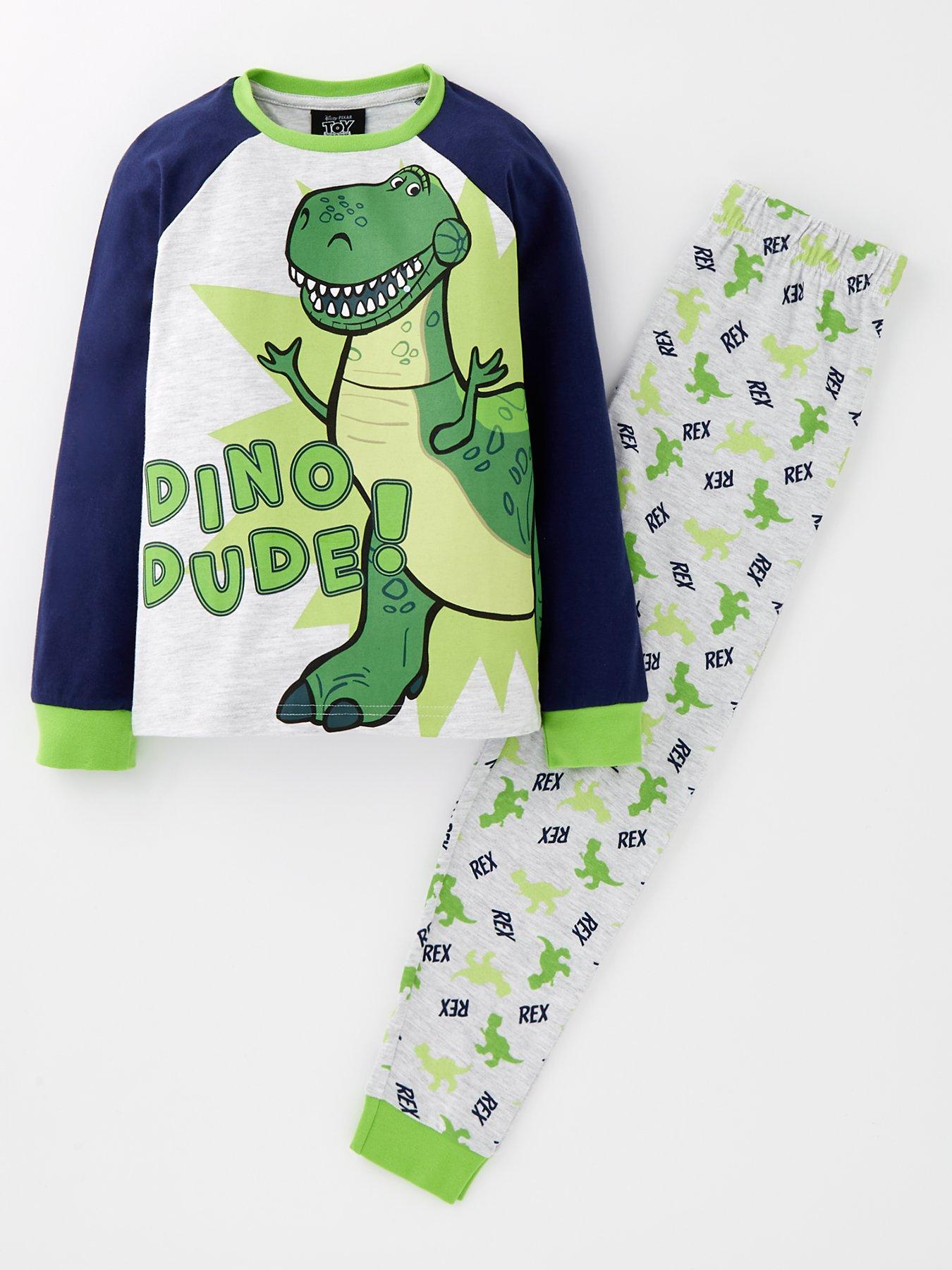 Disney Pixar Toy Story Rex Raglan Pyjamas - Navy | Littlewoods