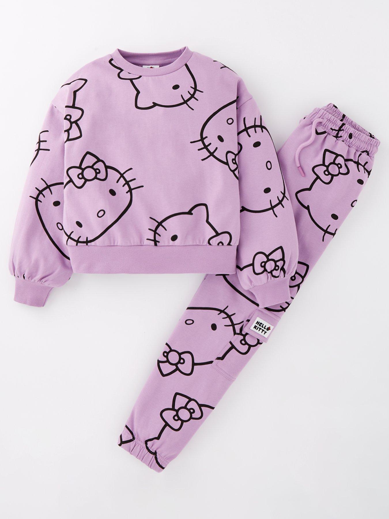 Hello Kitty 2 Piece All Over Print Sweat And Jogger | littlewoods.com